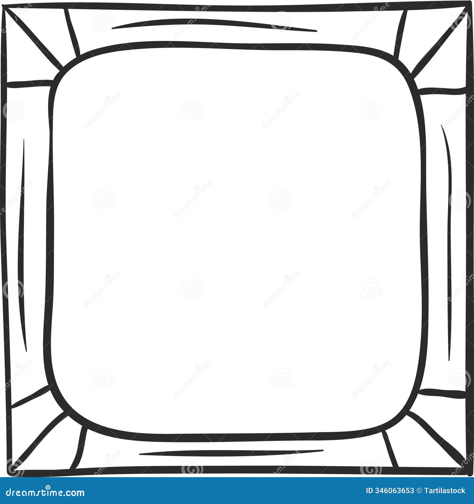 Simple, Hand Drawn Rounded Square Frame Provides a Clean, White ...