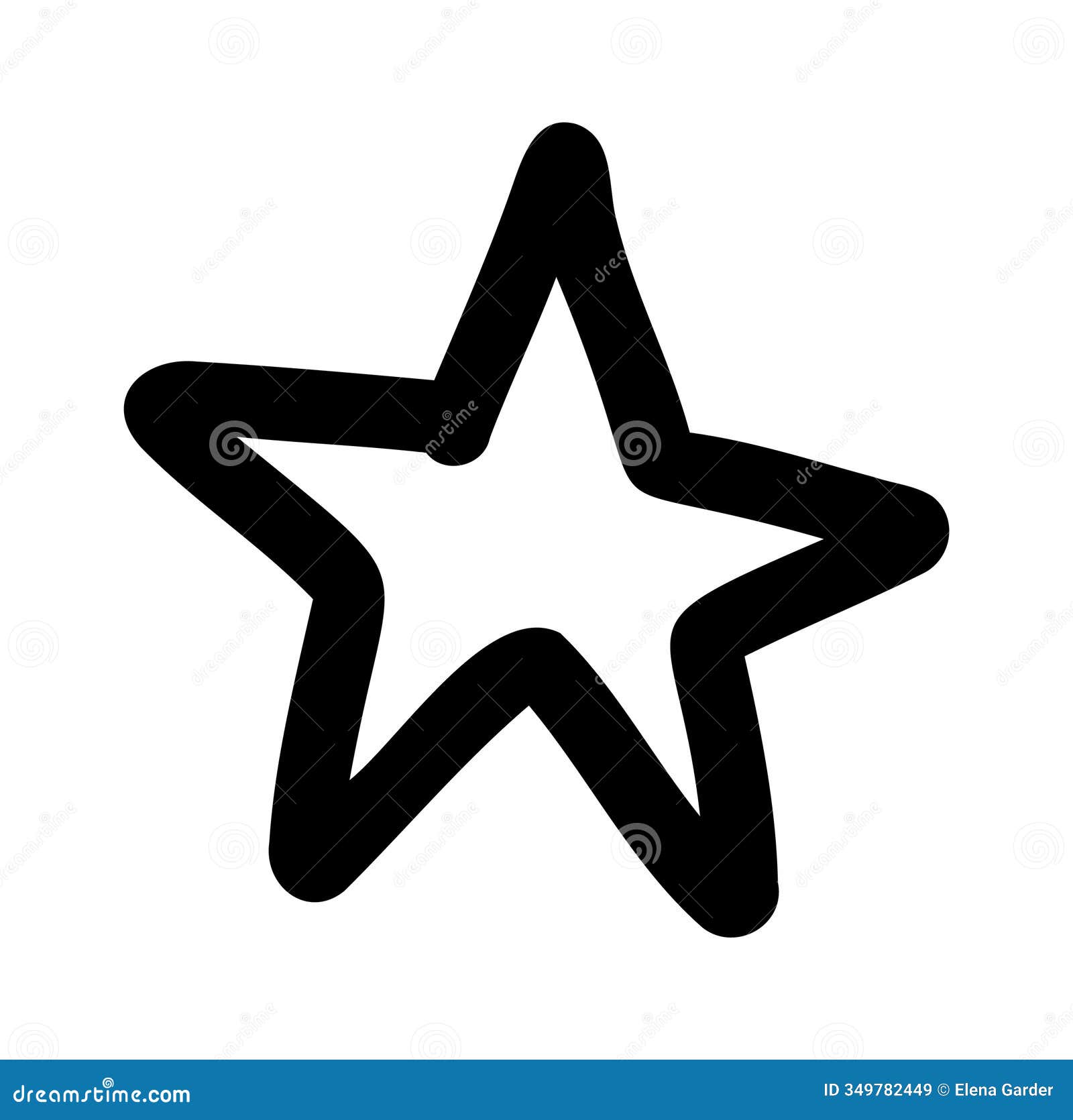 Simple Hand Drawn Star. Doodle Stars Shape Elements Stock Vector ...