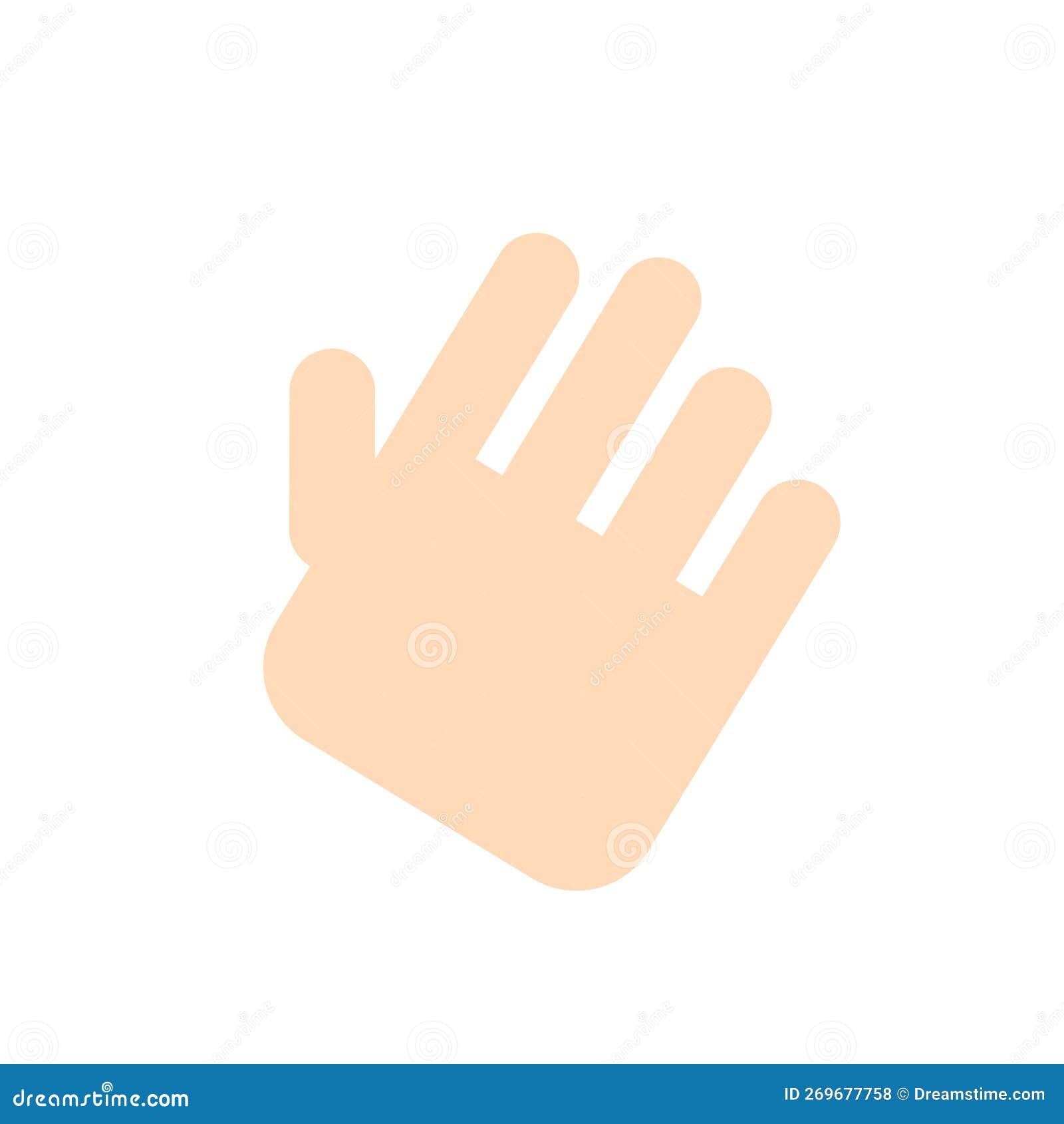 Simple hand gesture icon stock illustration. Illustration of brown ...