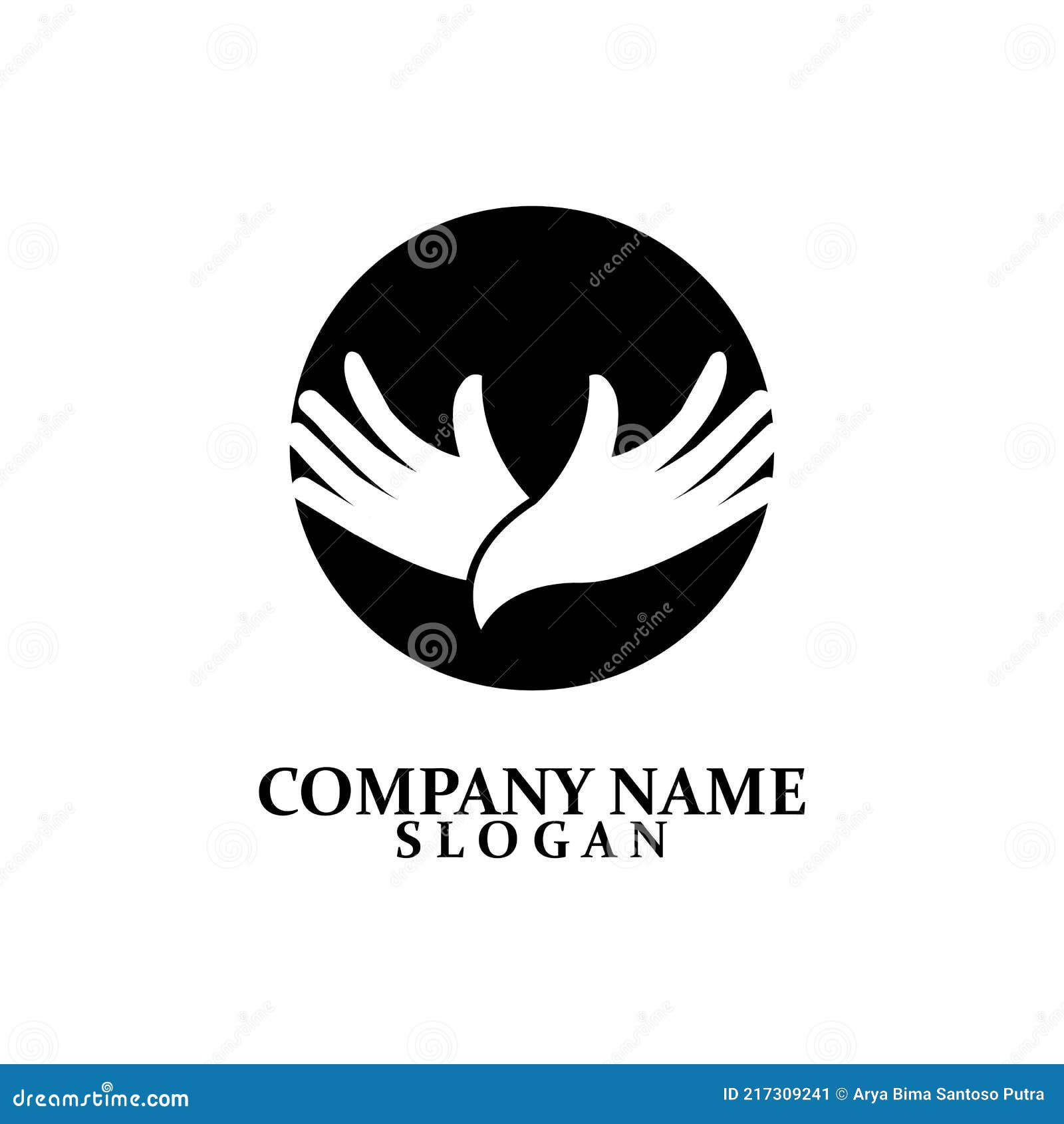 Simple hand icon logo stock illustration. Illustration of open - 217309241