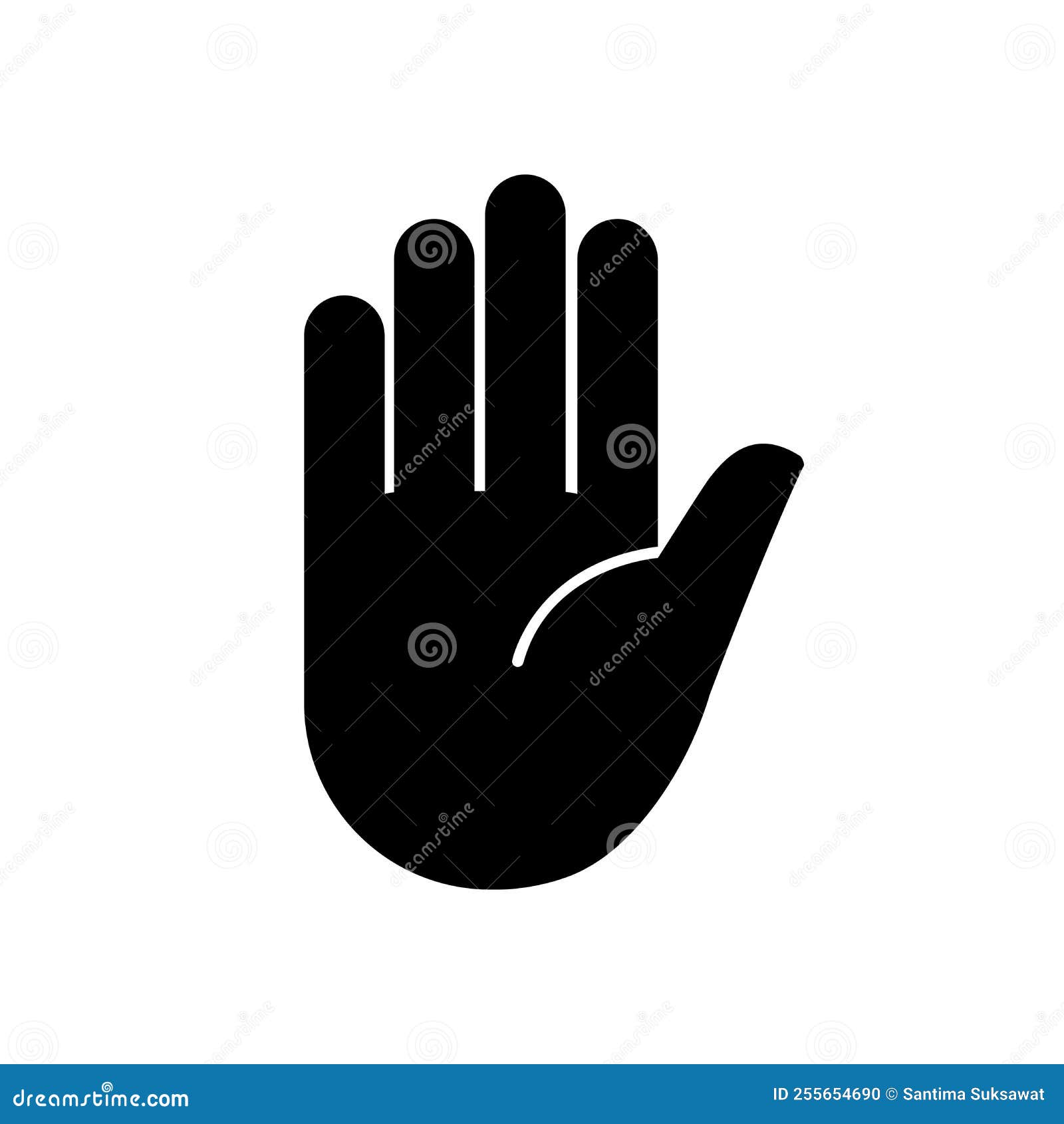 Simple Hand Icon. Vector Illustration Stock Vector - Illustration of ...