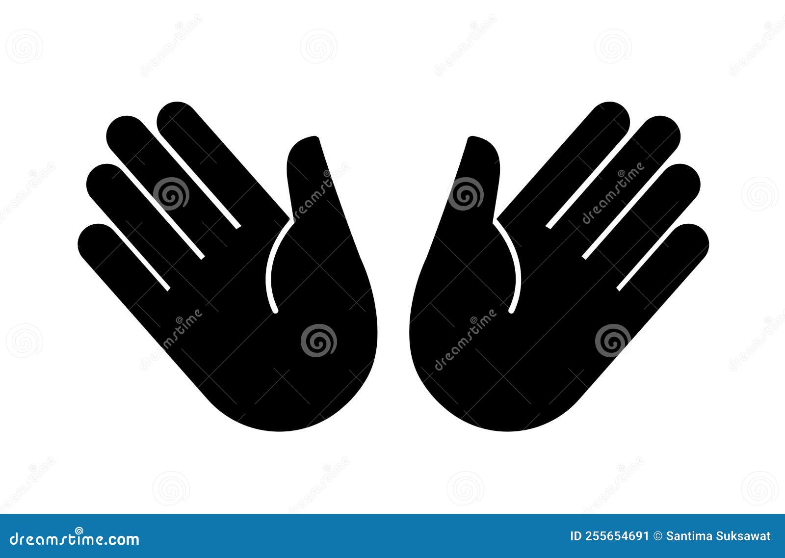 Simple Hand Icon. Vector Illustration Stock Vector - Illustration of ...
