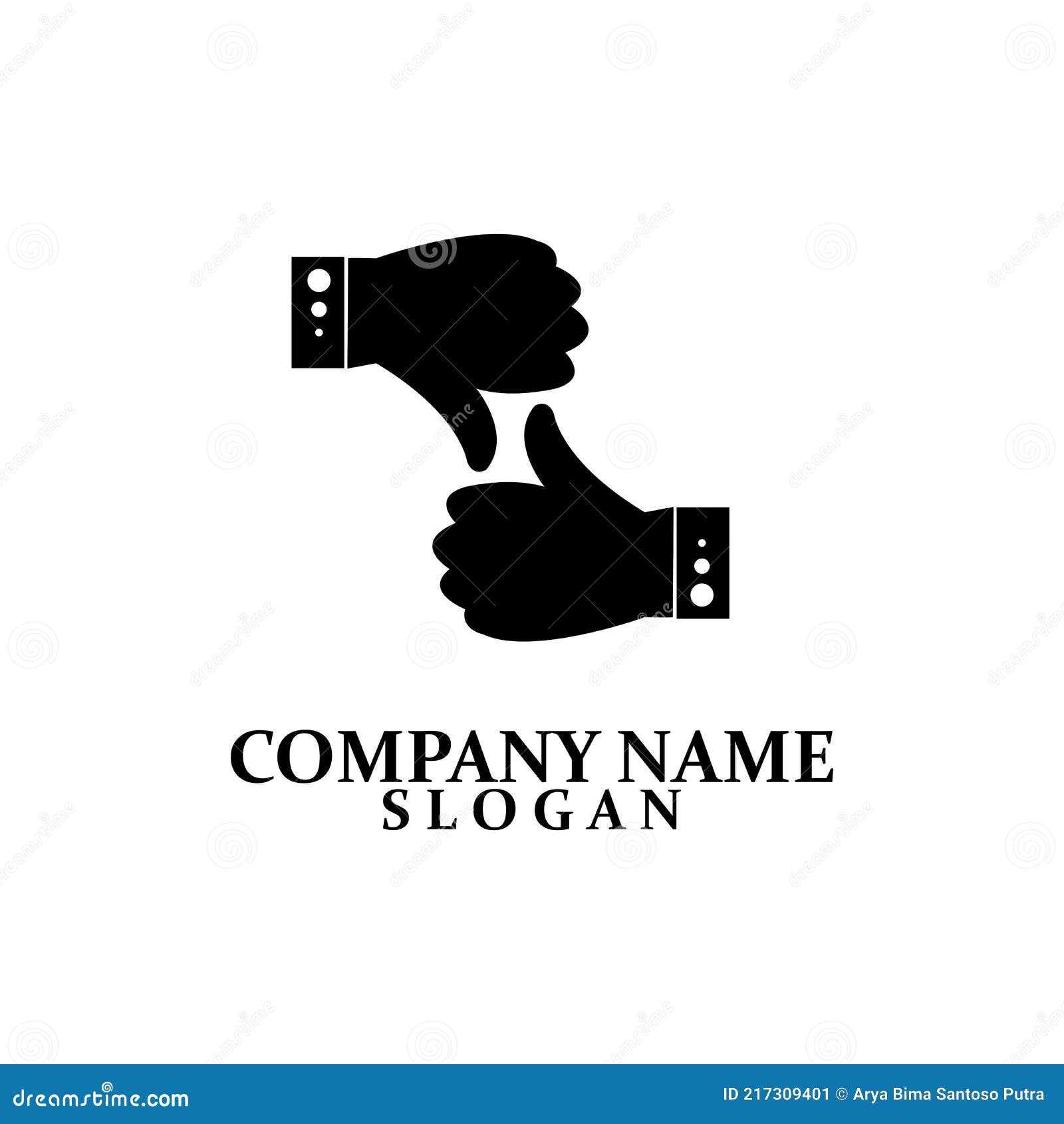 Simple hand icon logo stock illustration. Illustration of flat - 217309401
