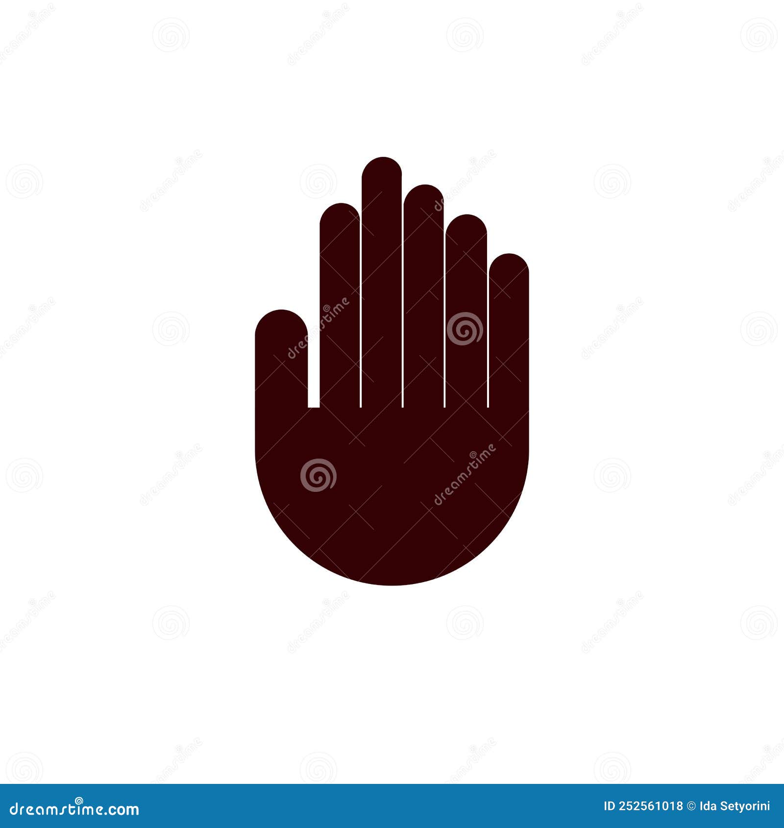 Simple Hand Logo Vector Template Stock Illustration - Illustration of ...