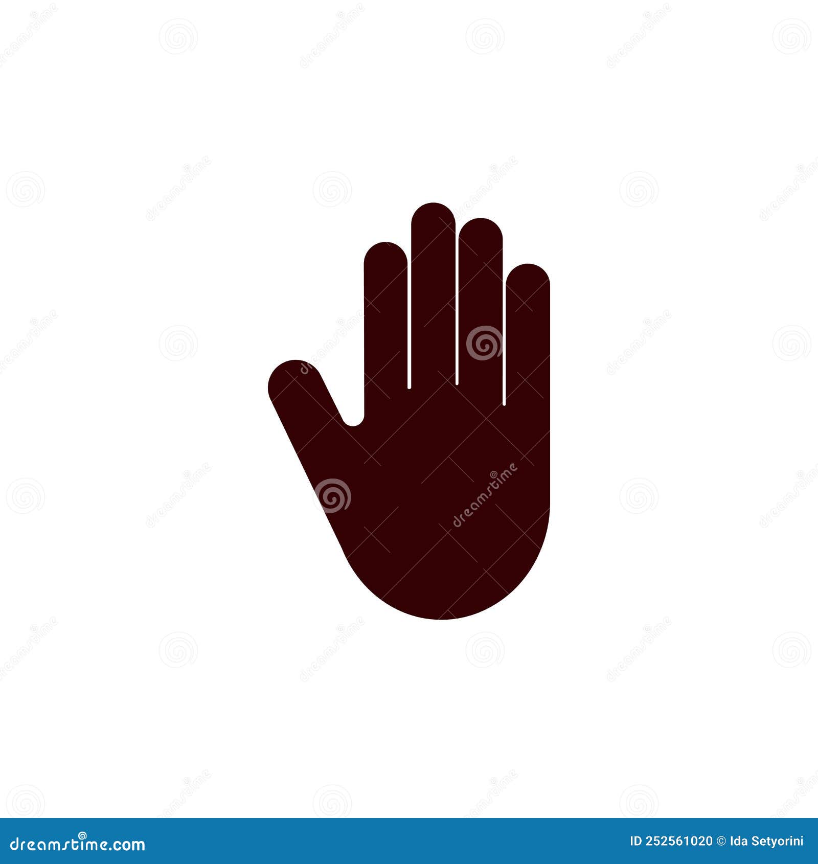 Simple Hand Logo Vector Template Stock Illustration - Illustration of ...