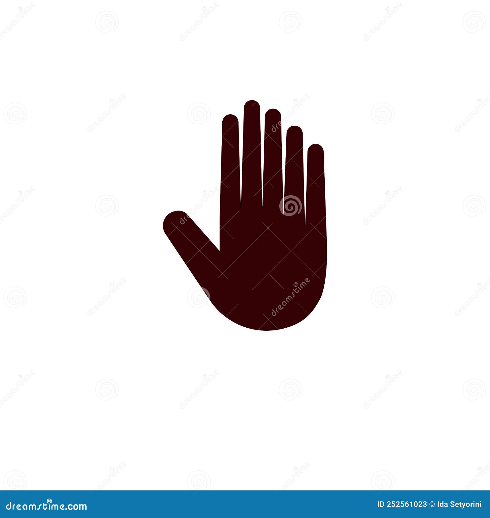 Simple Hand Logo Vector Template Stock Illustration - Illustration of ...