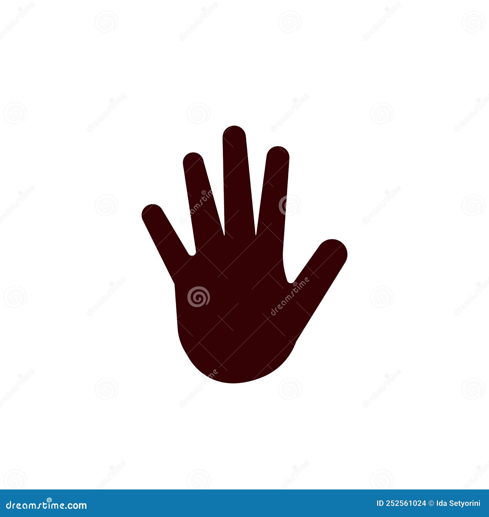 Simple Hand Logo Vector Template Stock Illustration - Illustration of ...