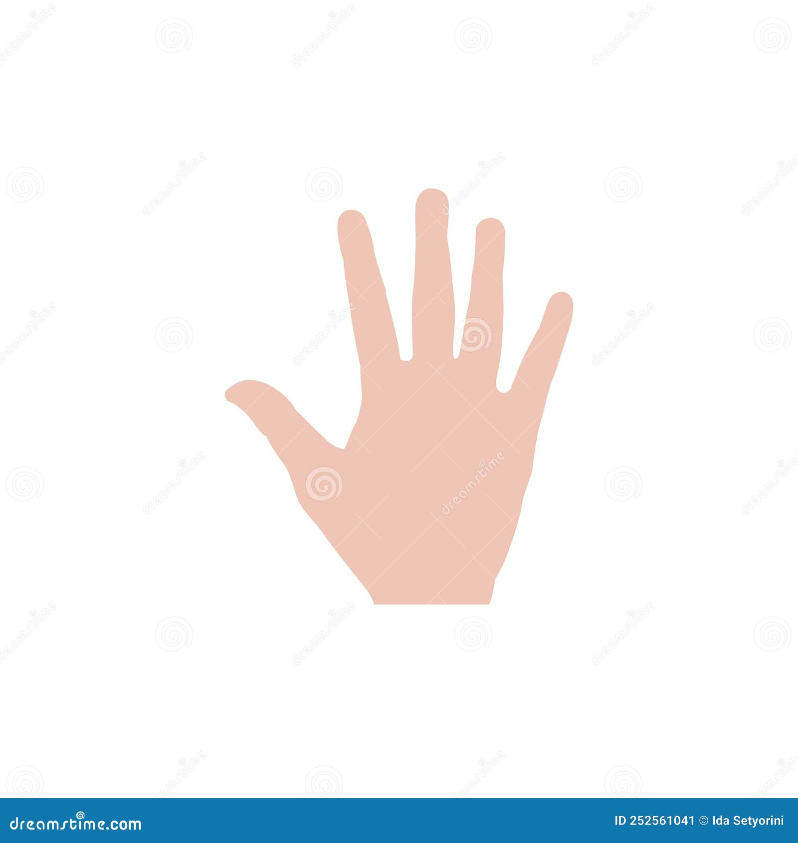 Simple Hand Logo Vector Template Stock Illustration - Illustration of ...