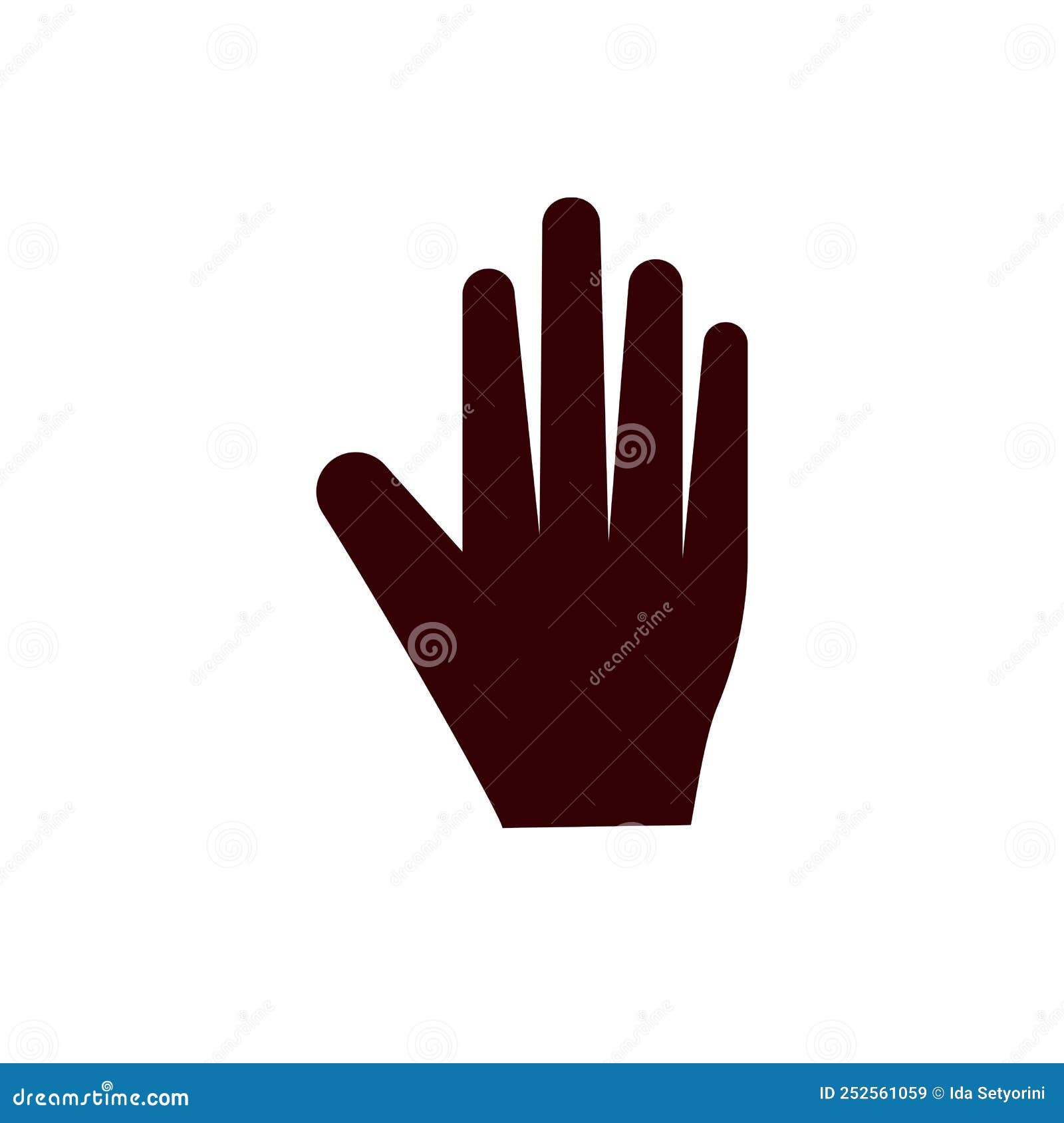 Simple Hand Logo Vector Template Stock Illustration - Illustration of ...