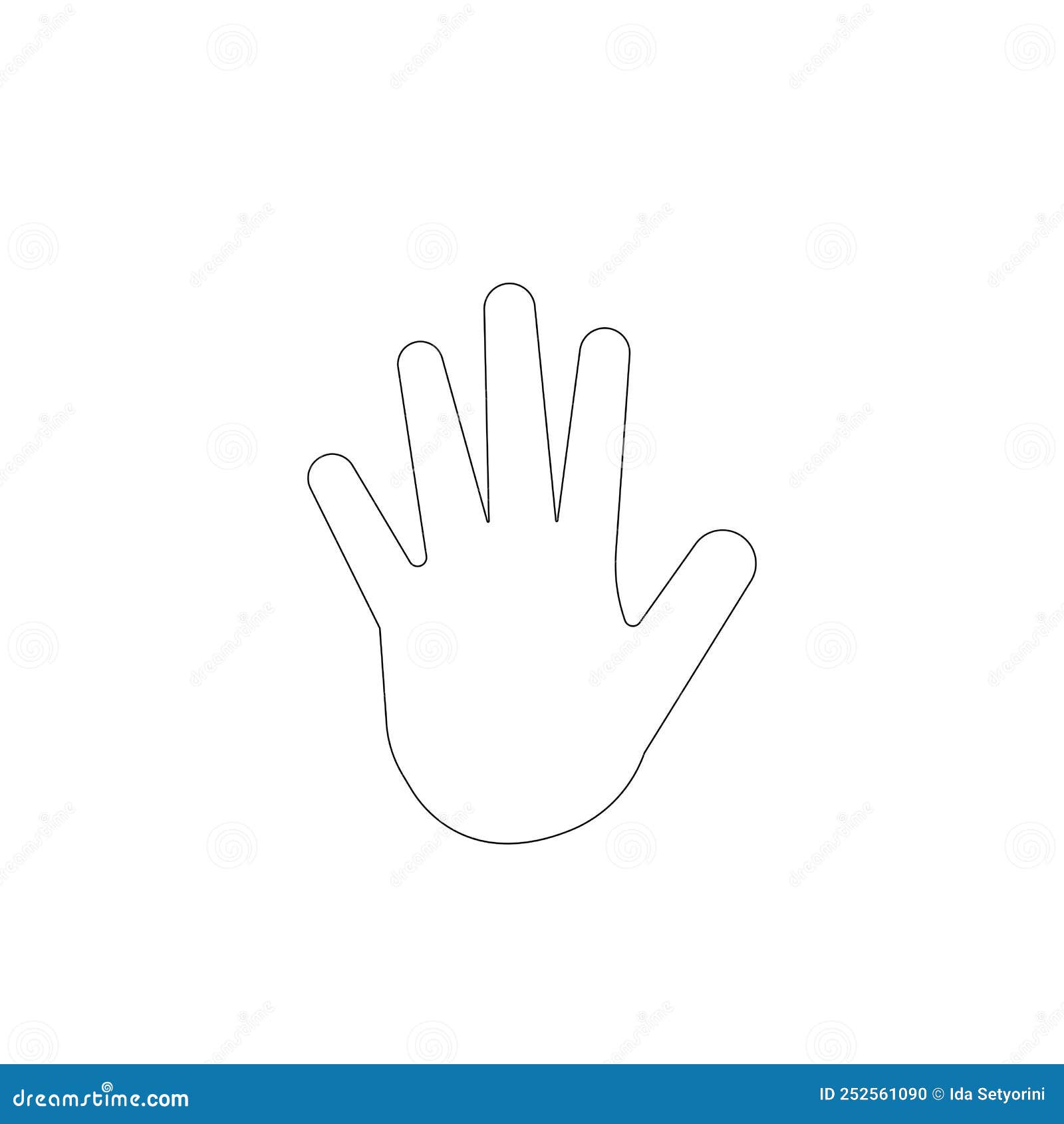 Simple Hand Logo Vector Template Stock Illustration - Illustration of ...