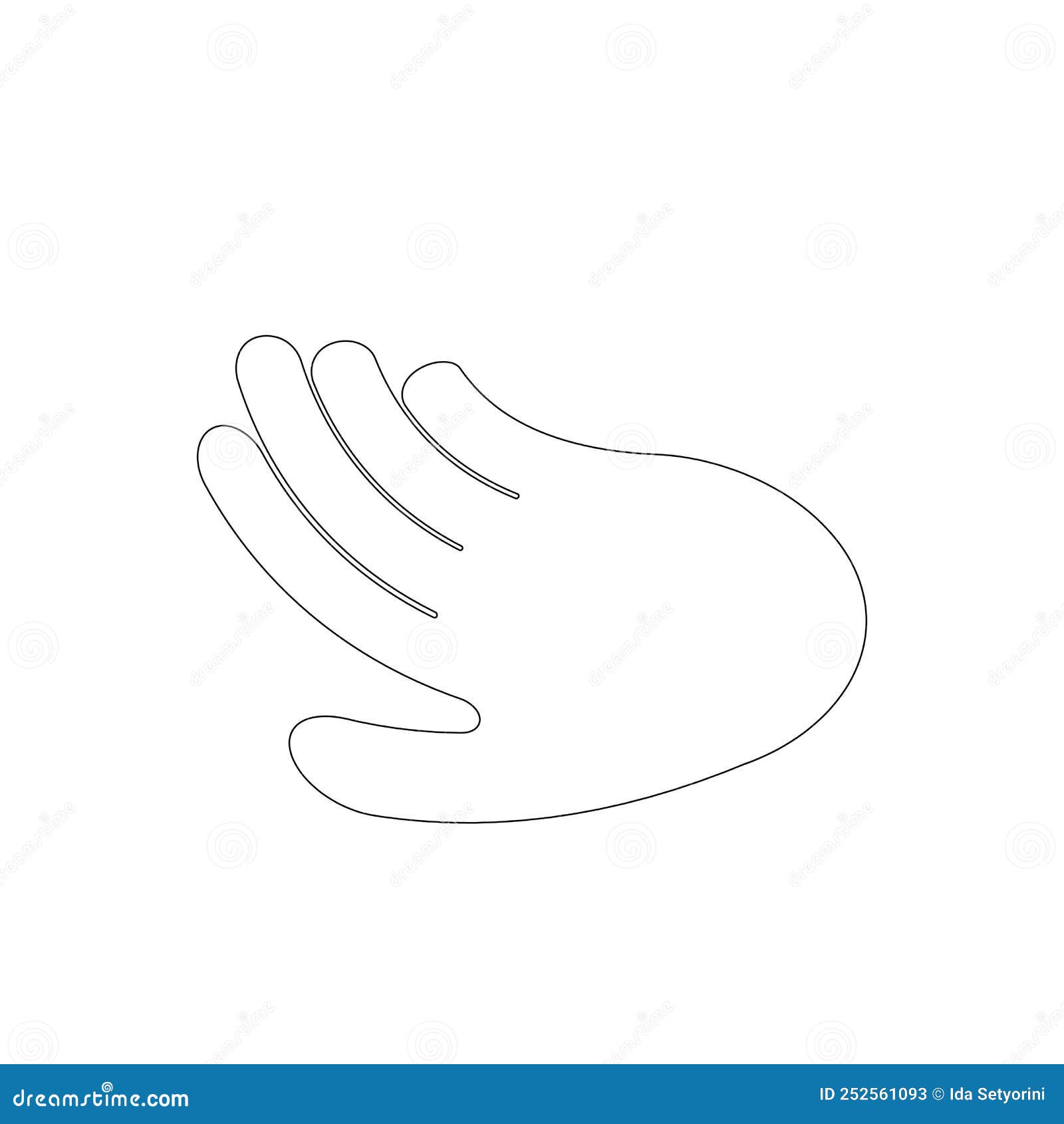 Simple Hand Logo Vector Template Stock Illustration - Illustration of ...