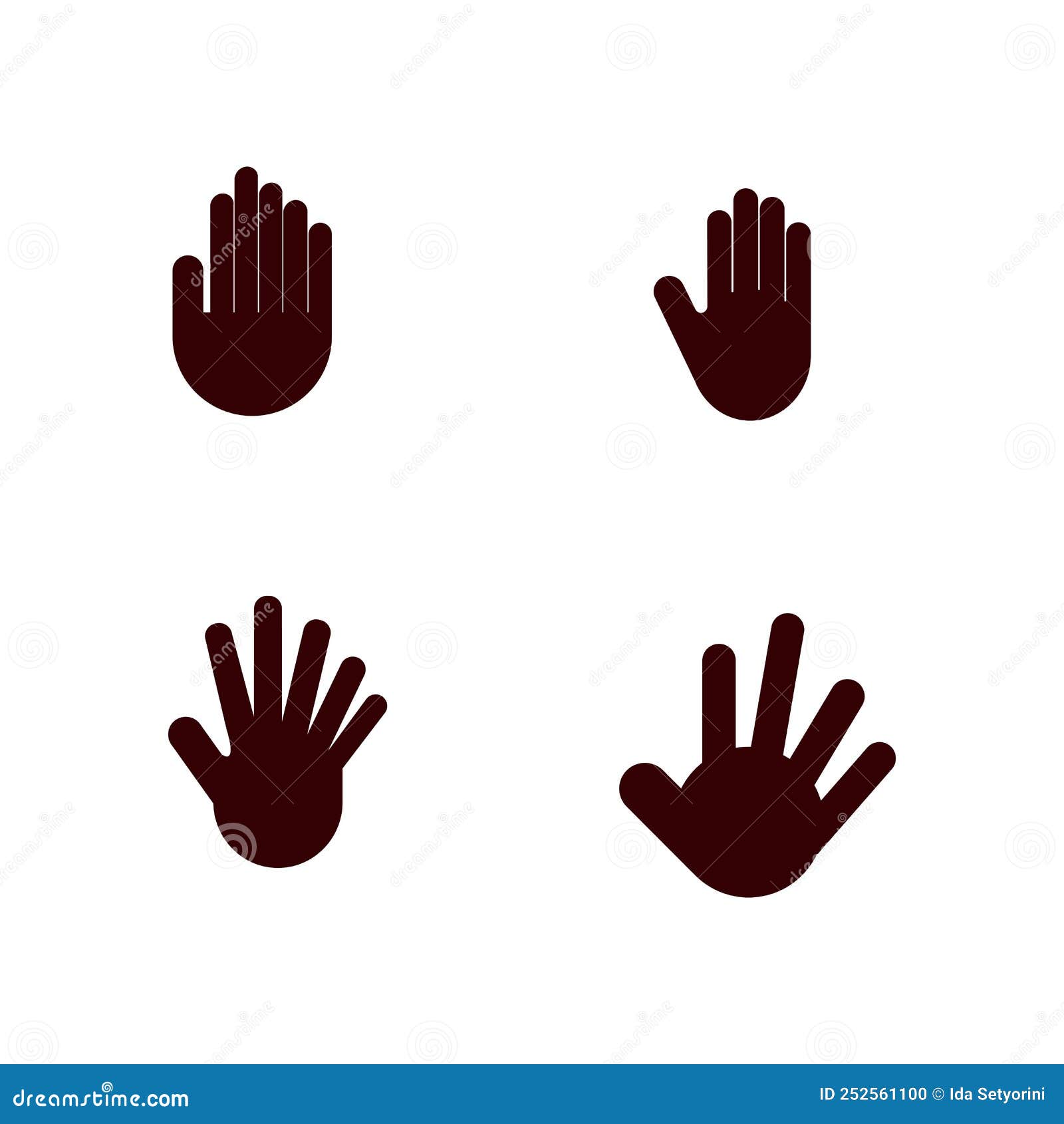 Simple Hand Logo Vector Template Stock Illustration - Illustration of ...