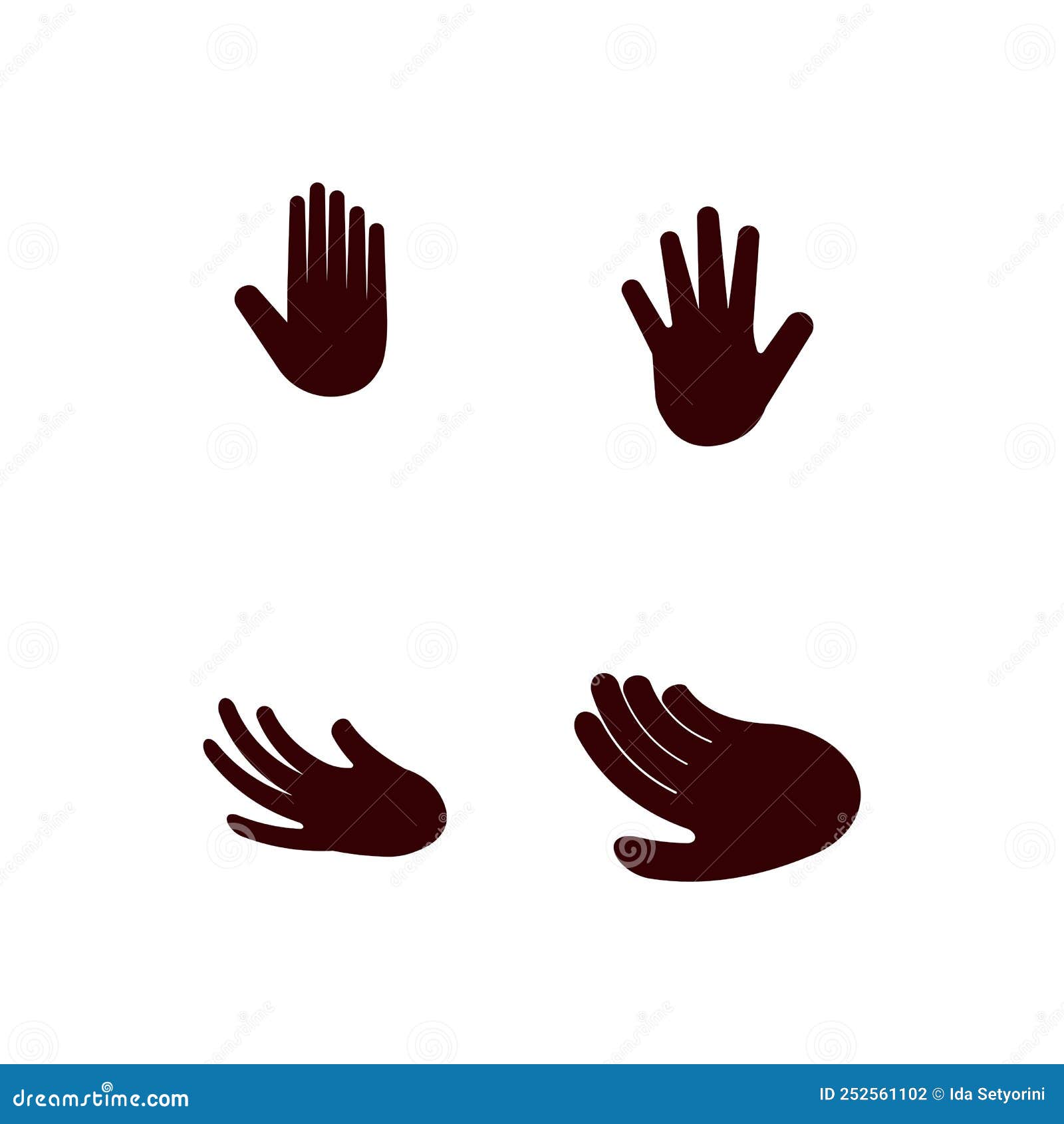 Simple Hand Logo Vector Template Stock Illustration - Illustration of ...