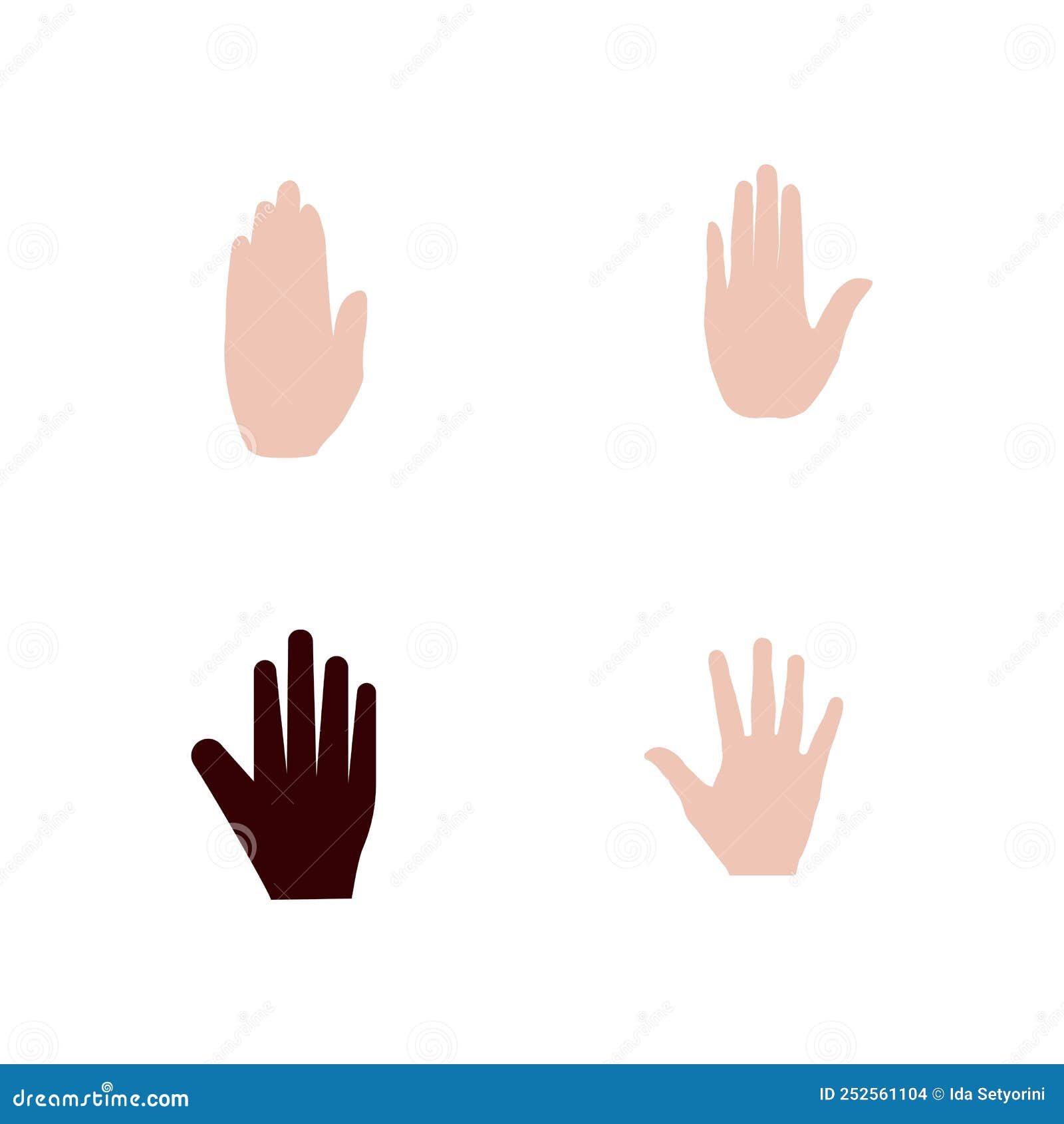 Simple Hand Logo Vector Template Stock Illustration - Illustration of ...