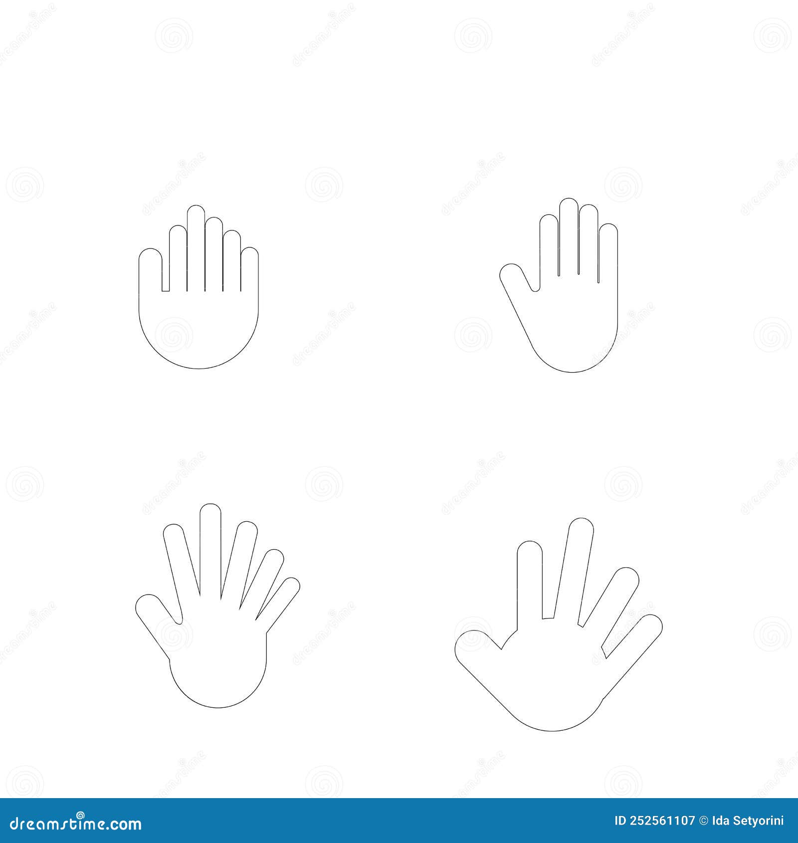 Simple Hand Logo Vector Template Stock Illustration - Illustration of ...