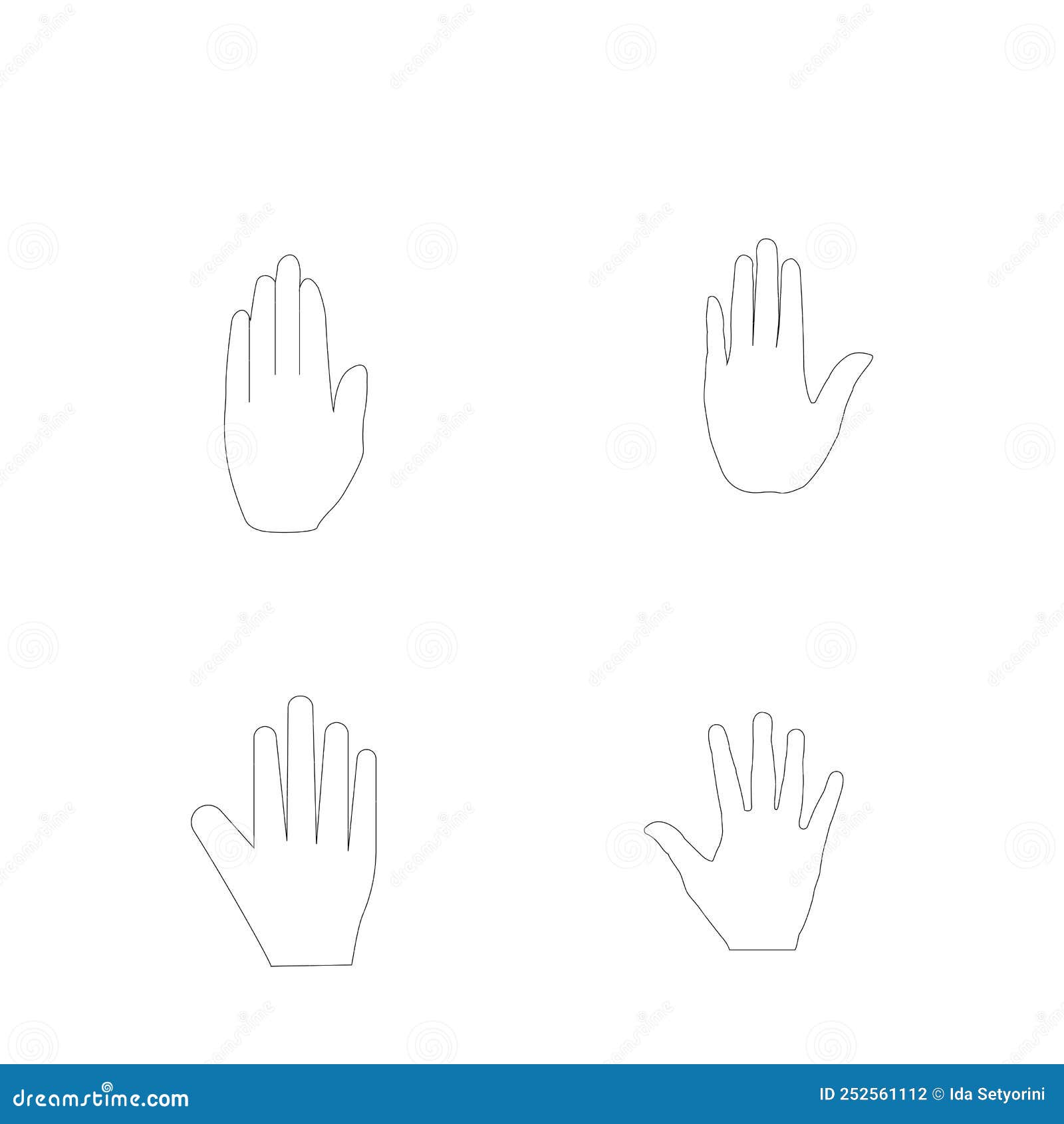 Simple Hand Logo Vector Template Stock Illustration - Illustration of ...