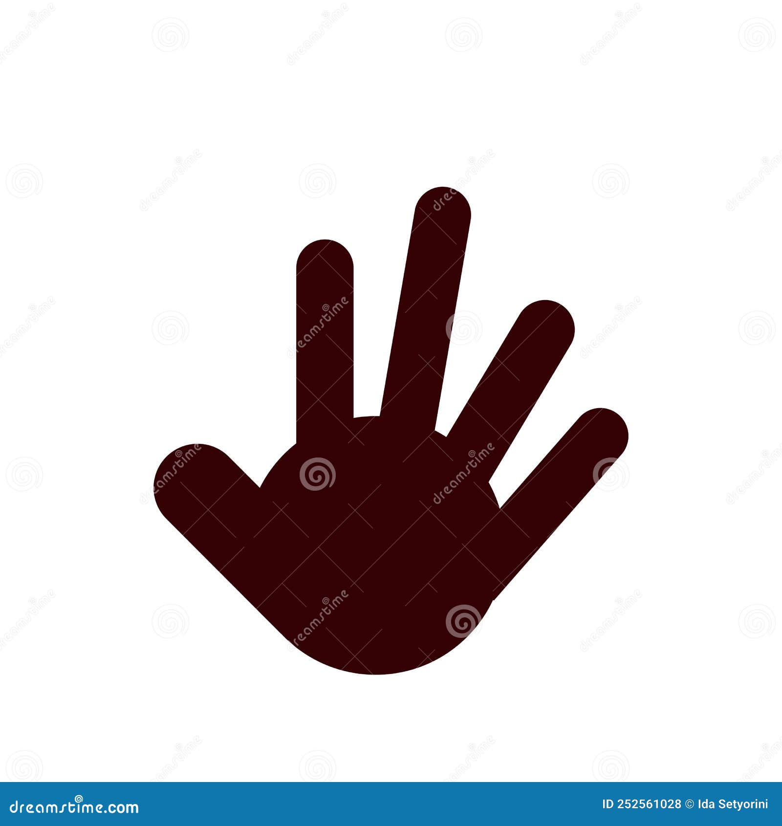 Simple Hand Logo Vector Template Stock Illustration - Illustration of ...