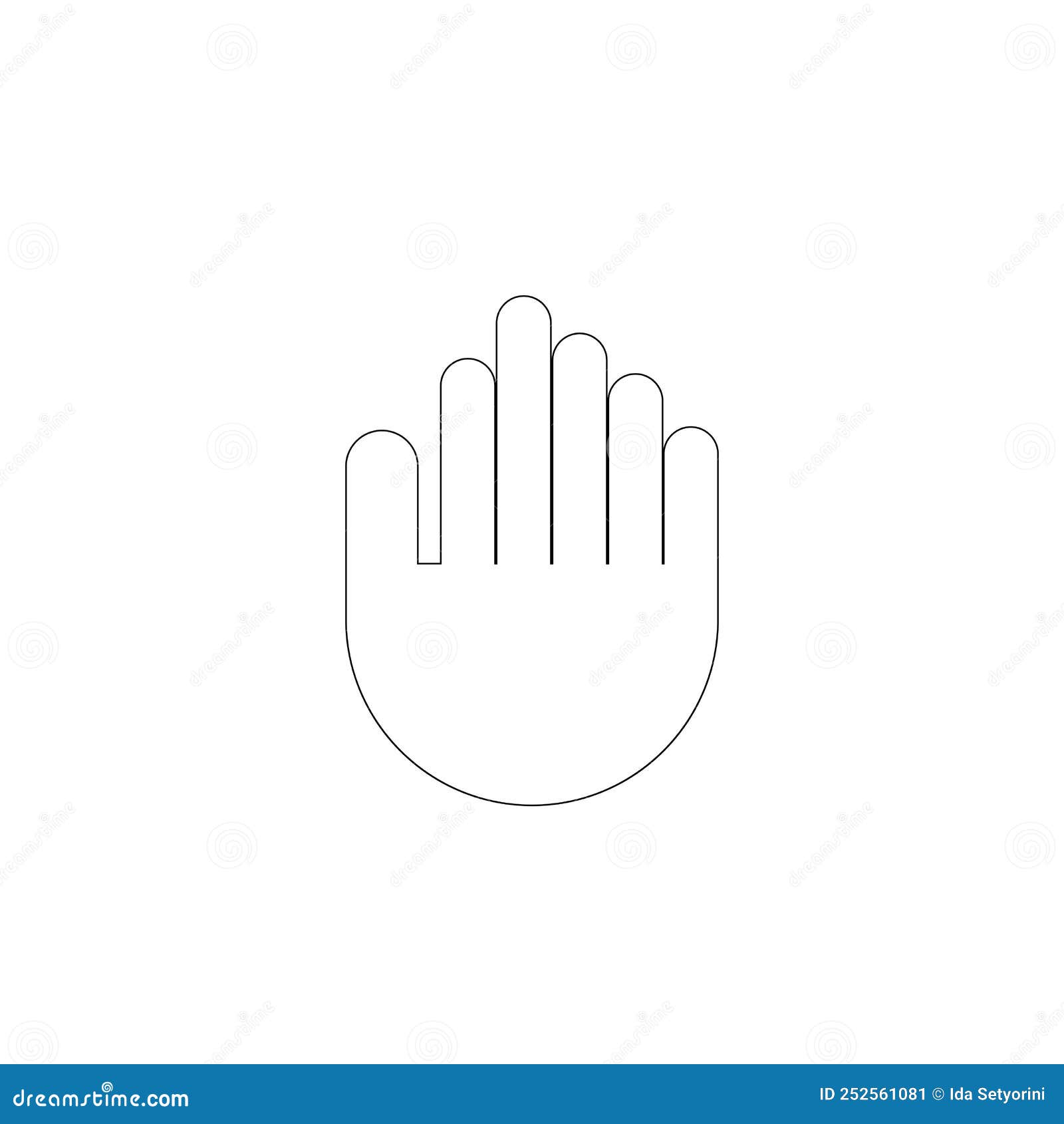 Simple Hand Logo Vector Template Stock Illustration - Illustration of ...