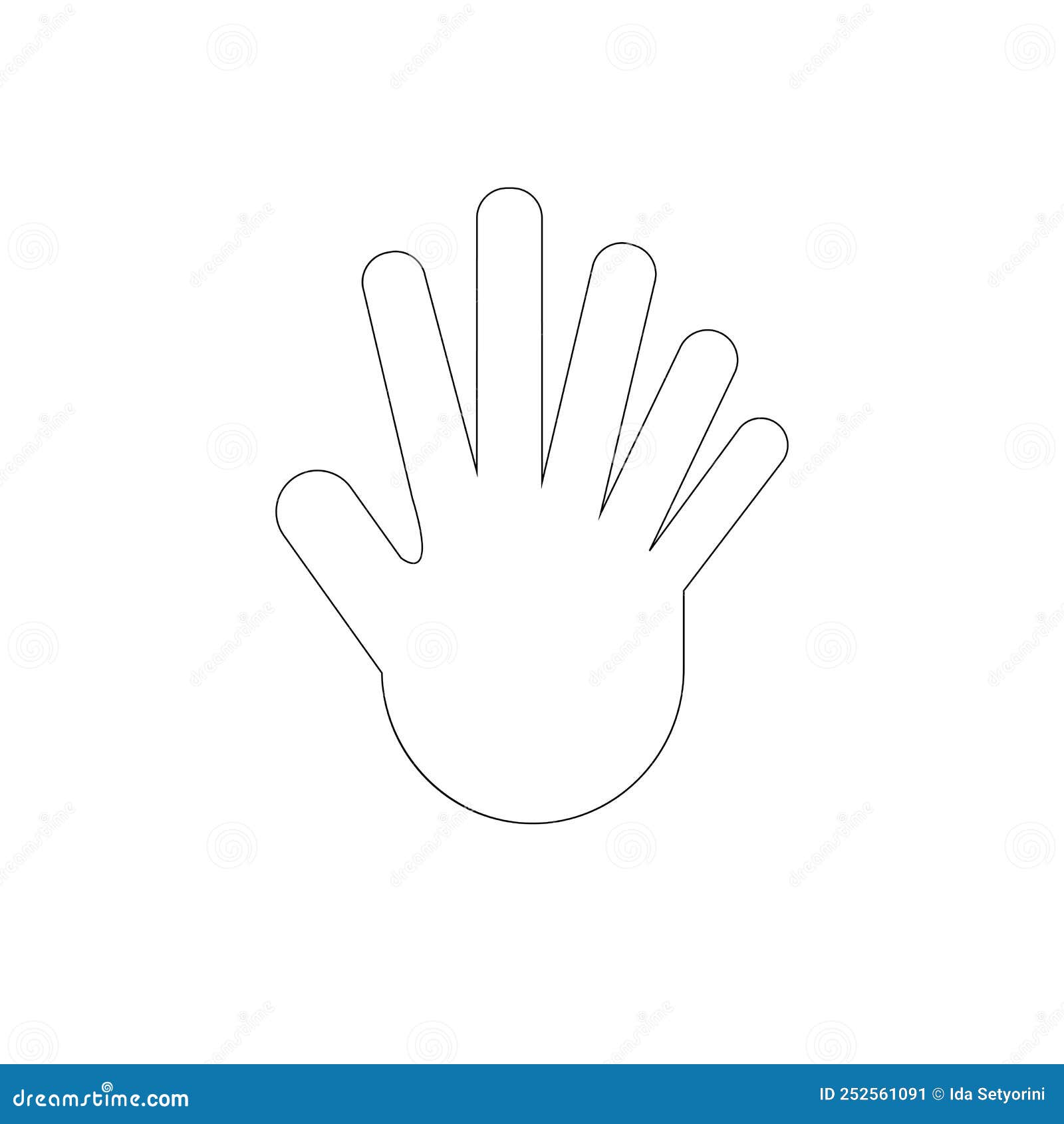 Simple Hand Logo Vector Template Stock Illustration - Illustration of ...