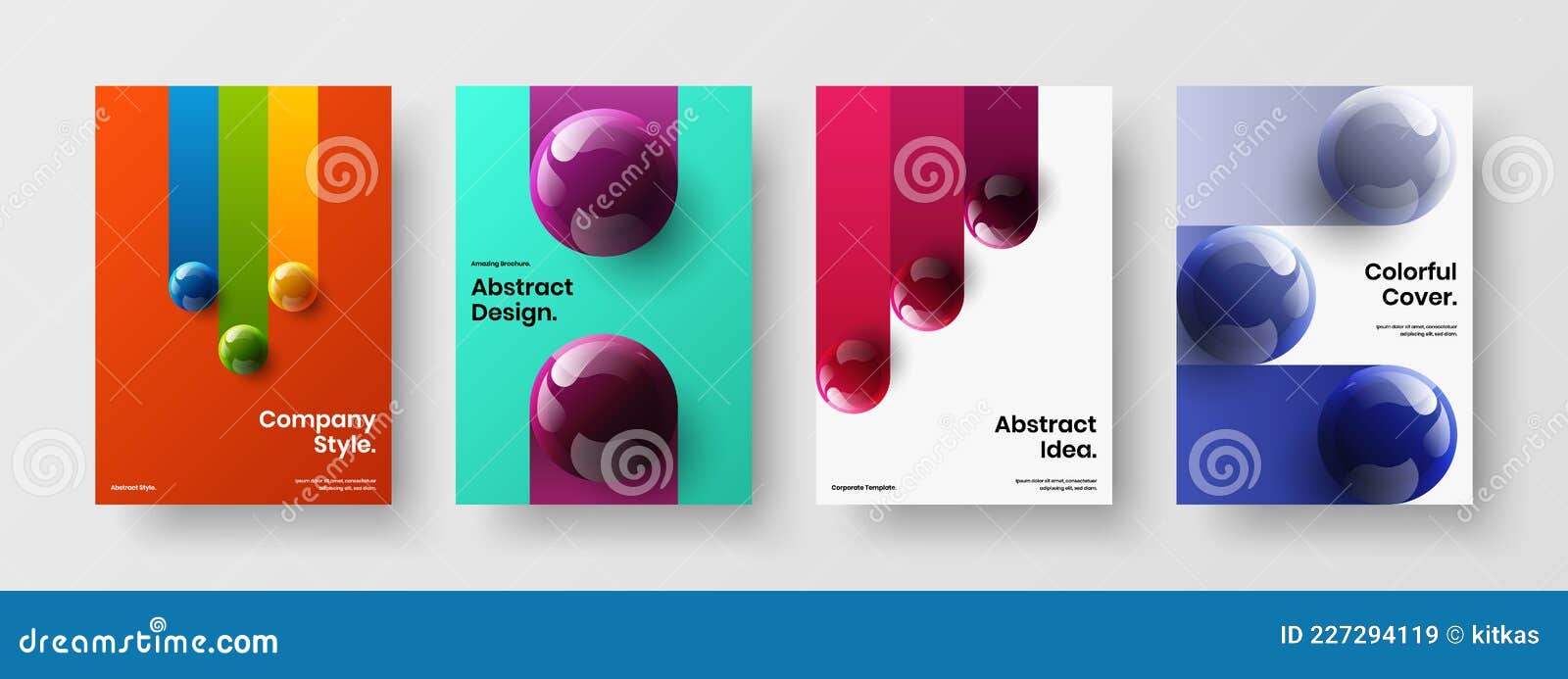 Simple Handbill A4 Vector Design Template Collection Stock Vector ...