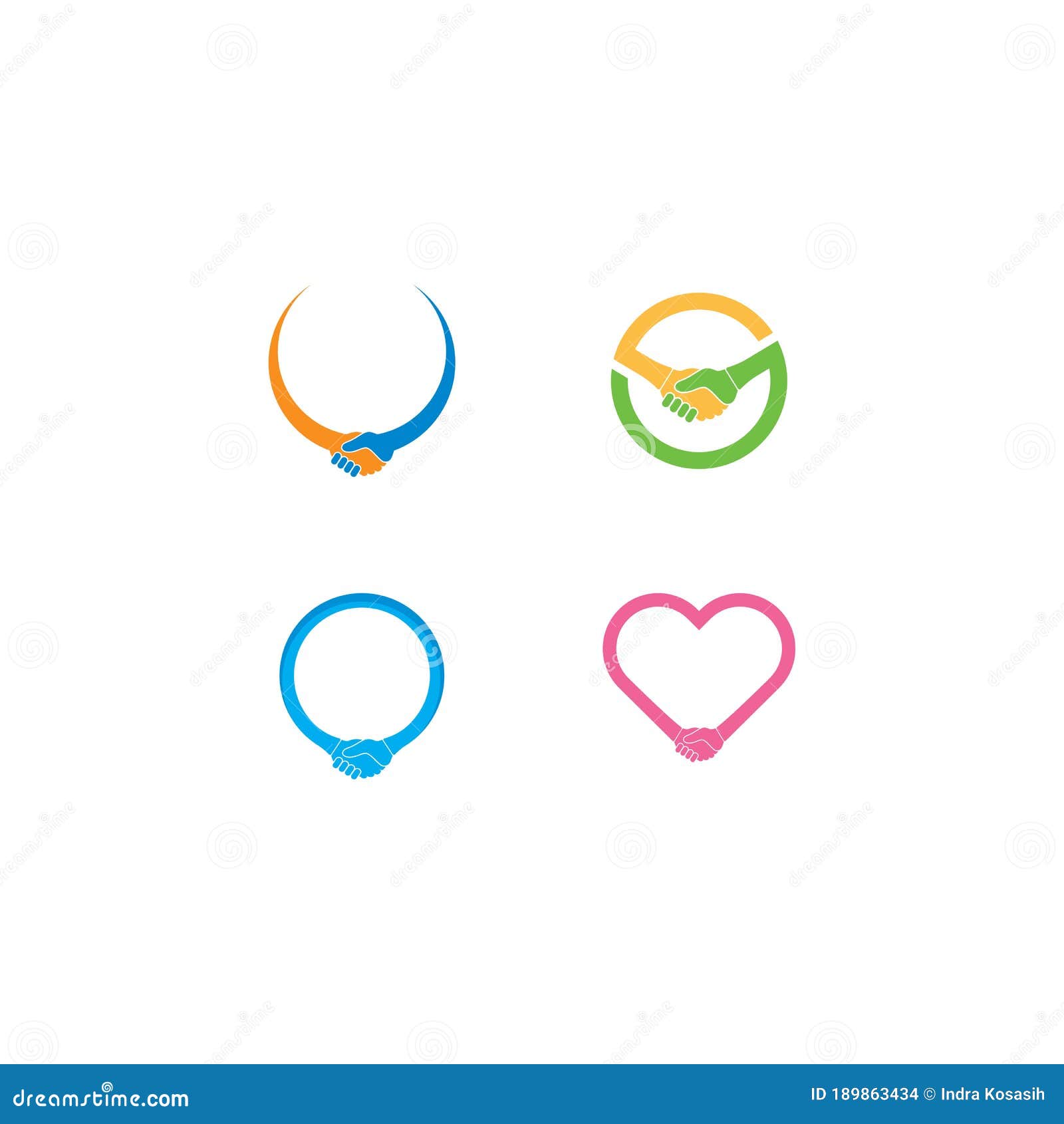 Simple Handshake Logo Vector Icon Illustration Stock Vector ...