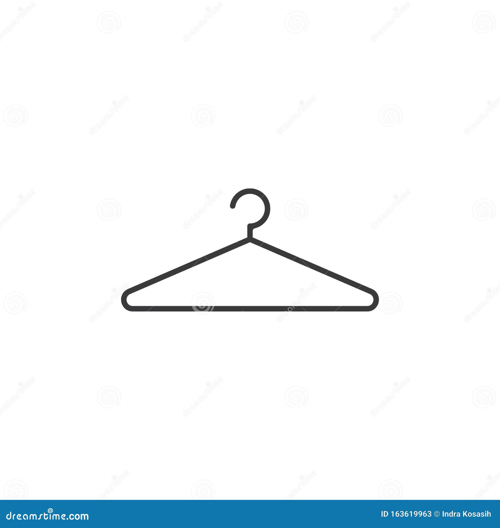 Simple Hanger Vector Icon Illustration Stock Vector - Illustration of ...