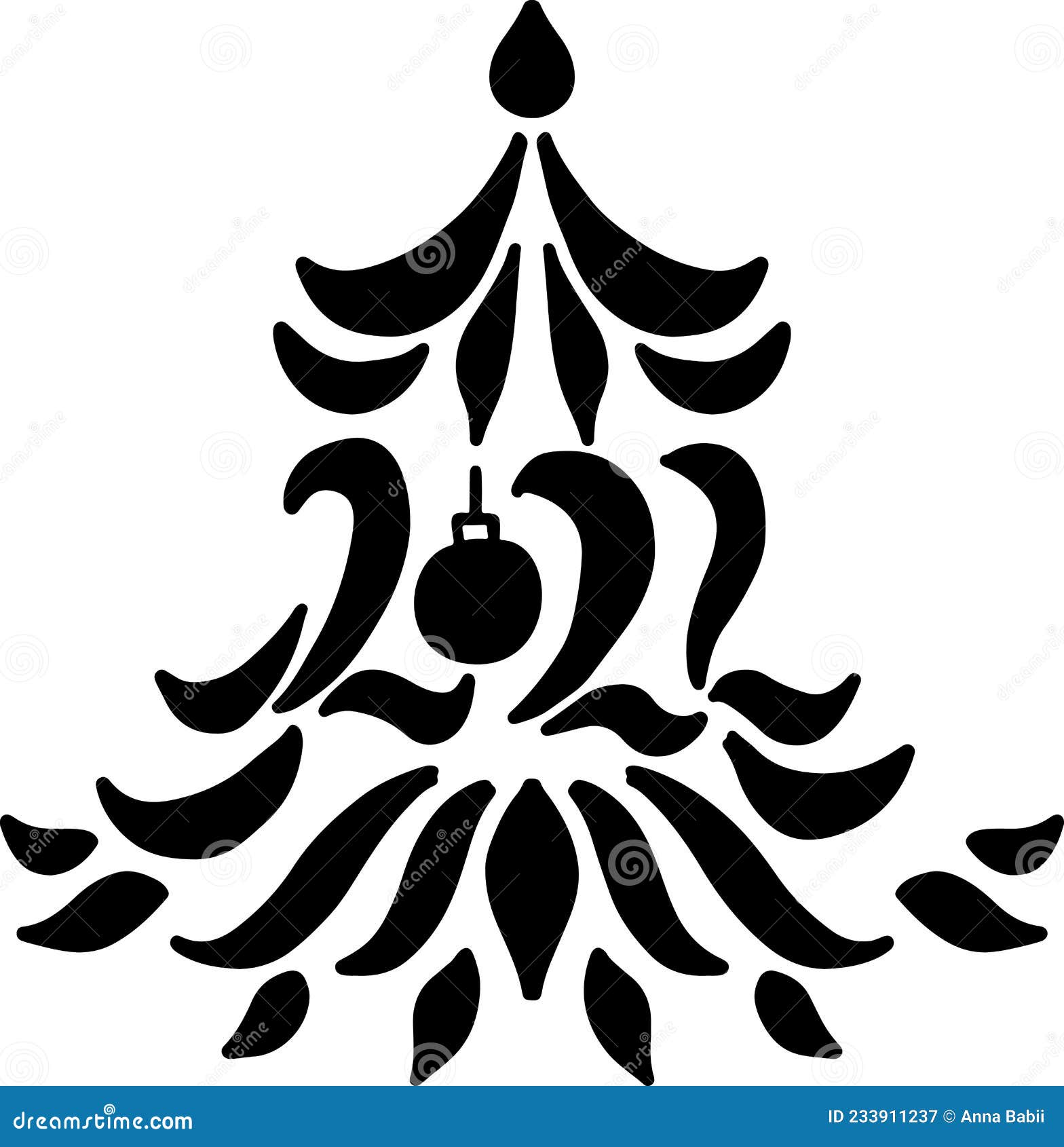 Simple 2022 Happy New Year Spruce Template. Stock Illustration ...