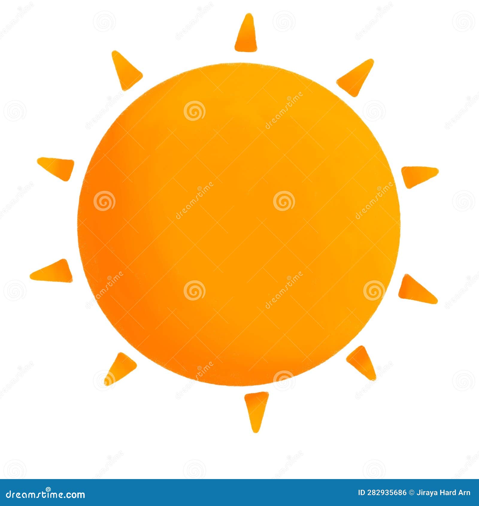 Simple and Happy Sunny Day in Summer Stock Illustration - Illustration ...