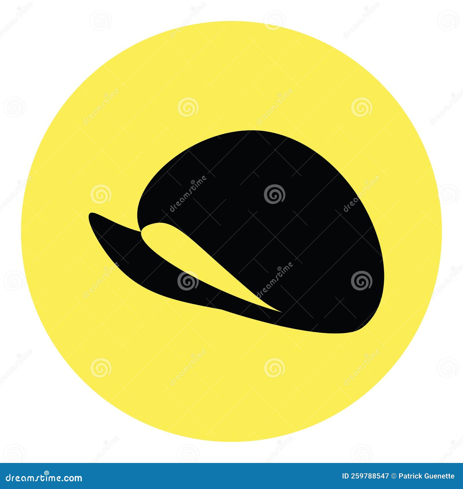 Simple hat, icon icon stock vector. Illustration of wear - 259788547