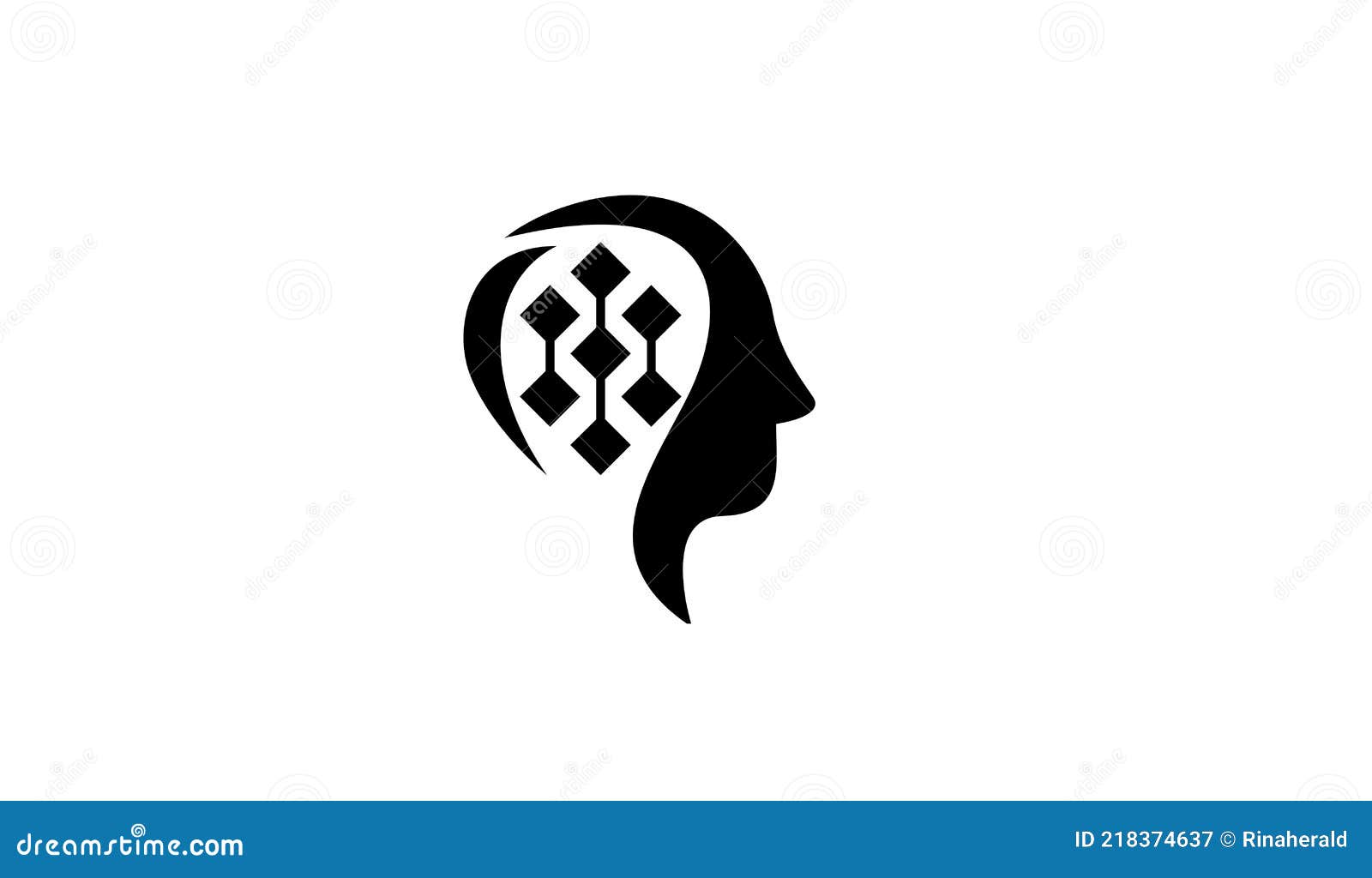 Data Brain - Vector Logo Template Concept Illustration. Digital Mind ...