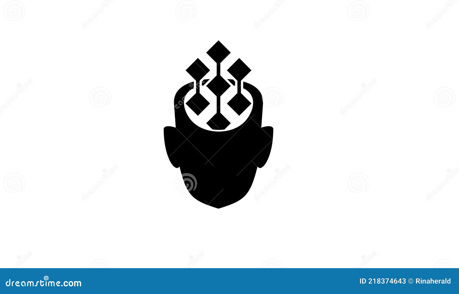 Data Brain - Vector Logo Template Concept Illustration. Digital Mind ...