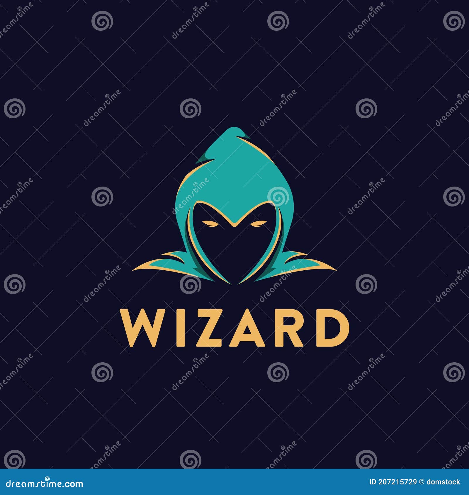 Simple Head of Wizard Logo Icon Vector Template Stock Vector ...