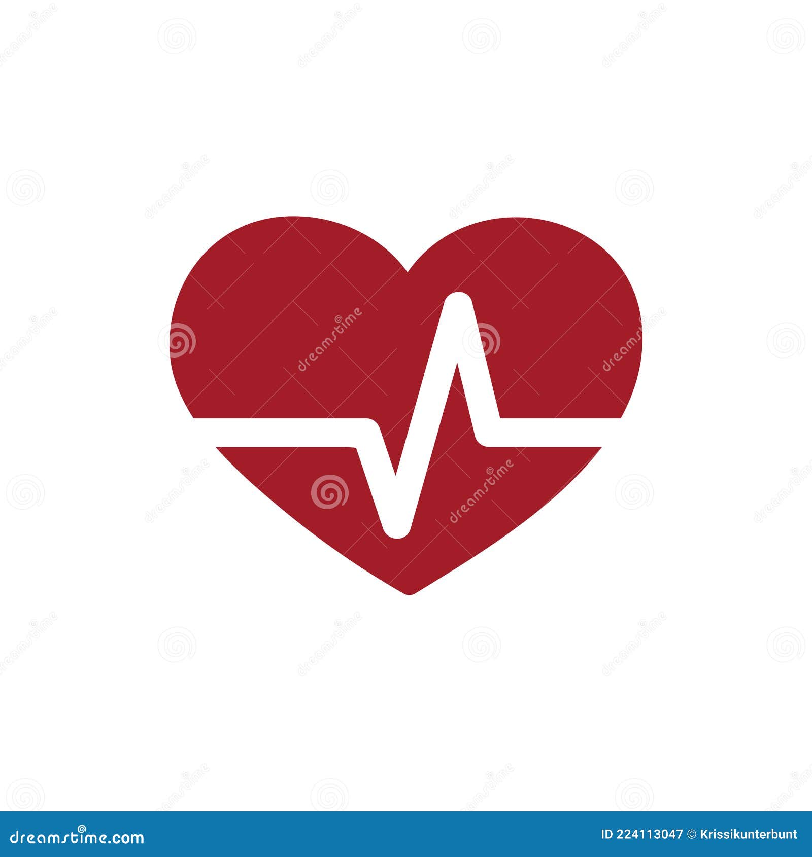 Simple Heart Beat Icon Isolated on White Stock Vector - Illustration of ...