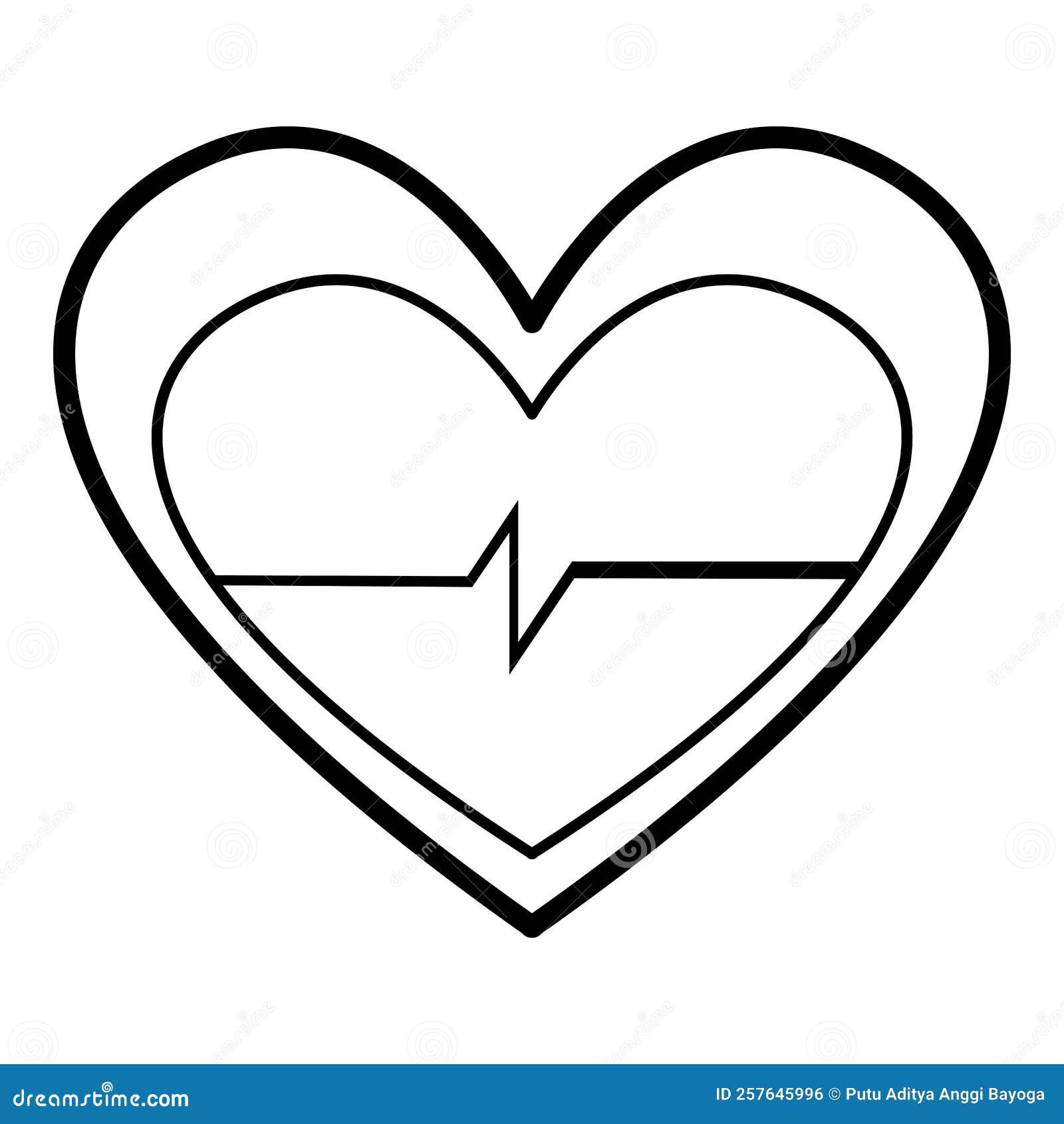 Simple heart icon stock vector. Illustration of vector - 257645996