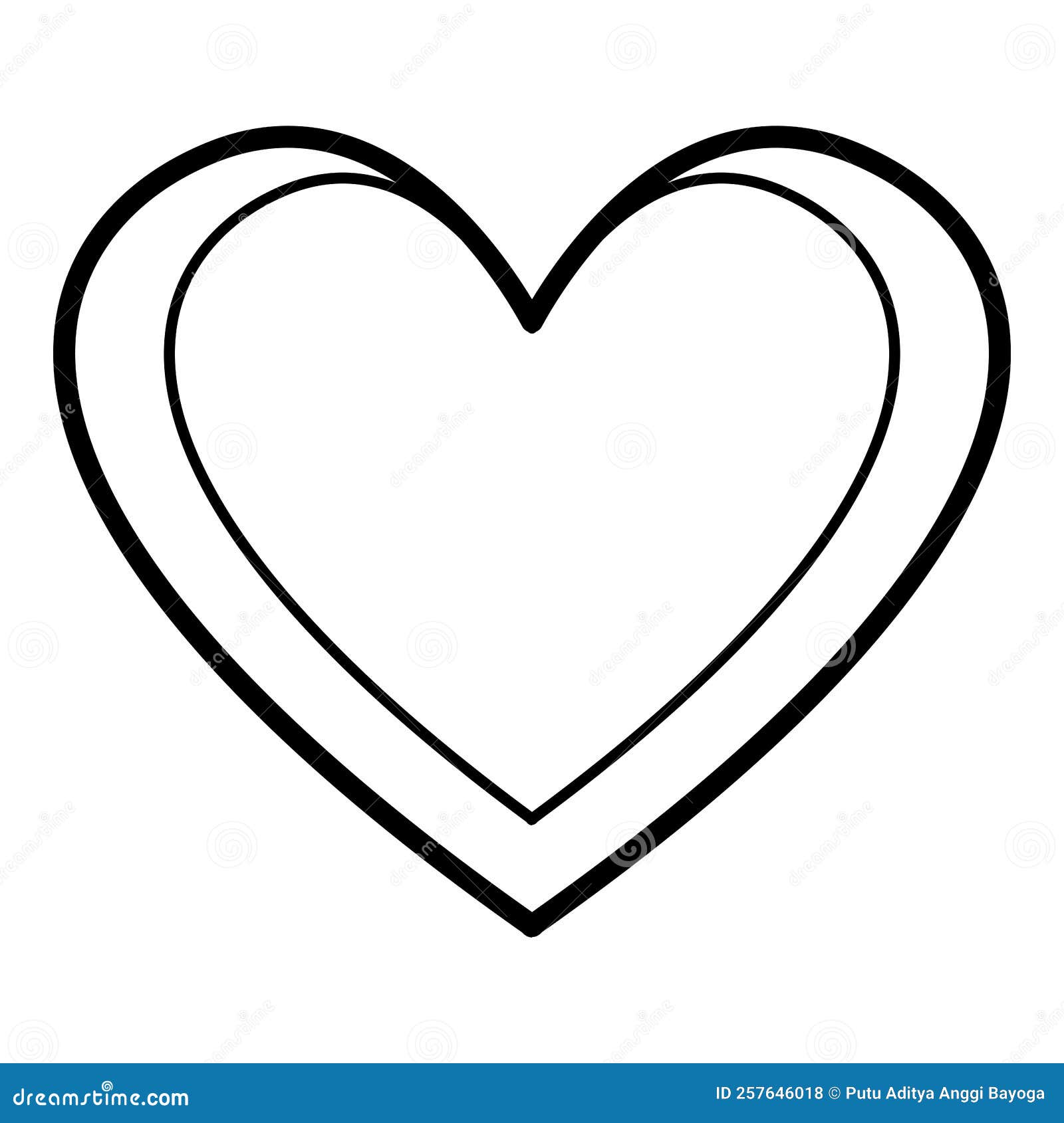 Simple heart icon stock vector. Illustration of valentine - 257646018