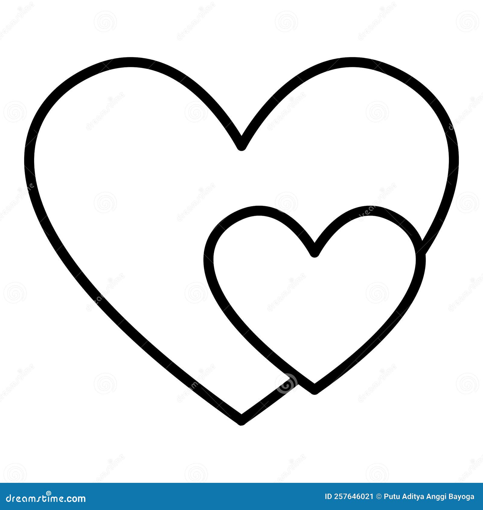 Simple heart icon stock vector. Illustration of love - 257646021