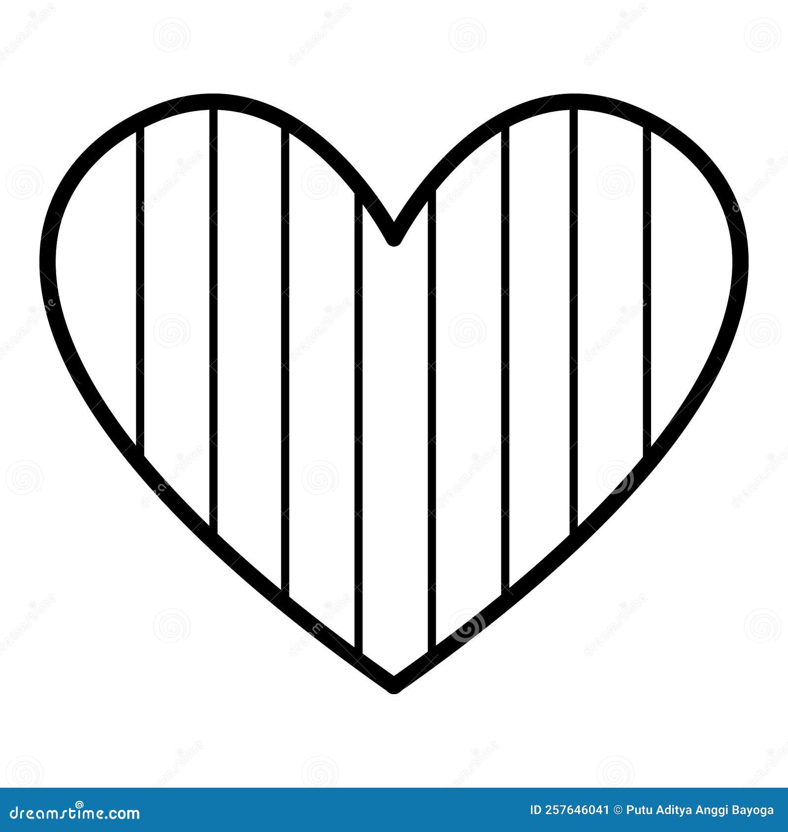 Simple heart icon stock vector. Illustration of love - 257646041