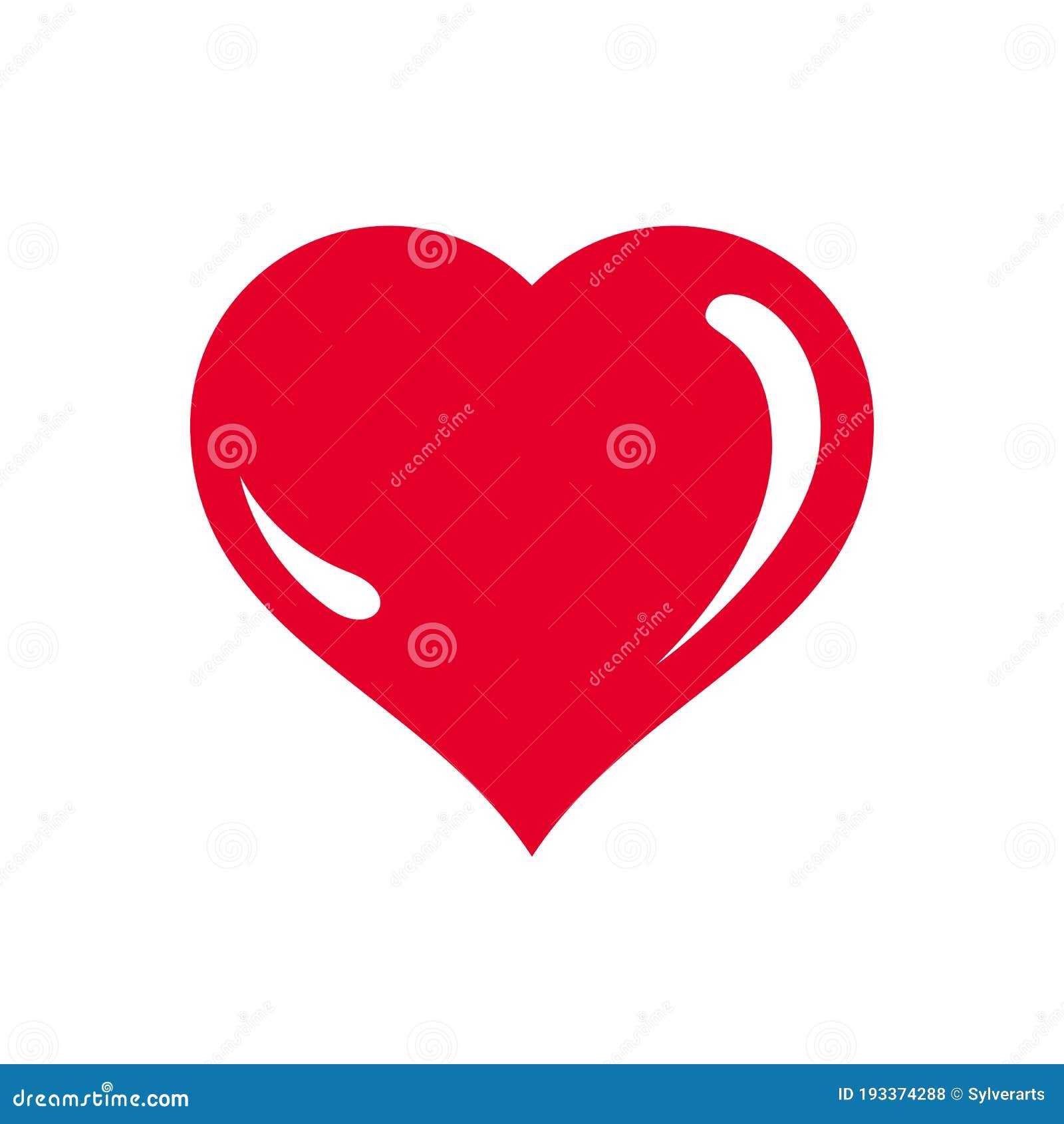 Simple Heart Icon or Logo Flat Vector Stock Vector - Illustration of ...