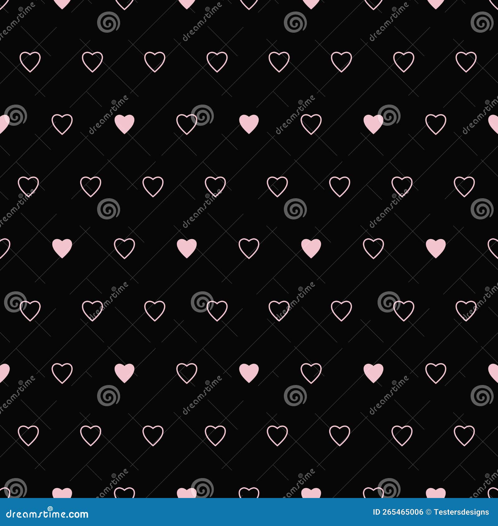 Simple Heart Shape Seamless Pattern in Diagonal Arrangement. Love and ...