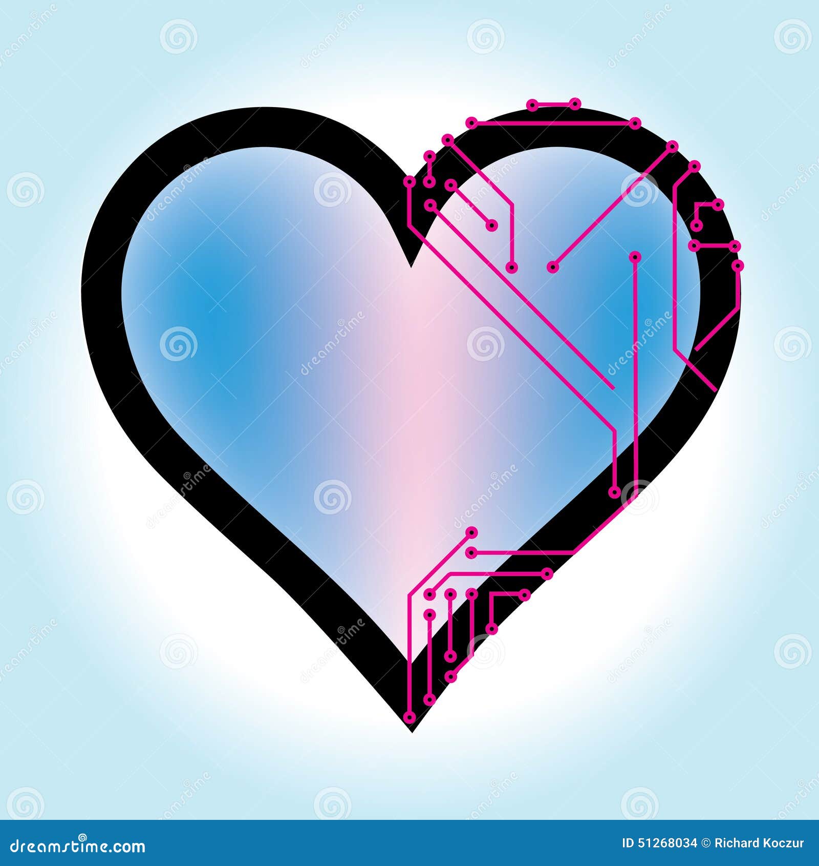 Simple Heart Beat Wave Vector Illustration | CartoonDealer.com #104899286