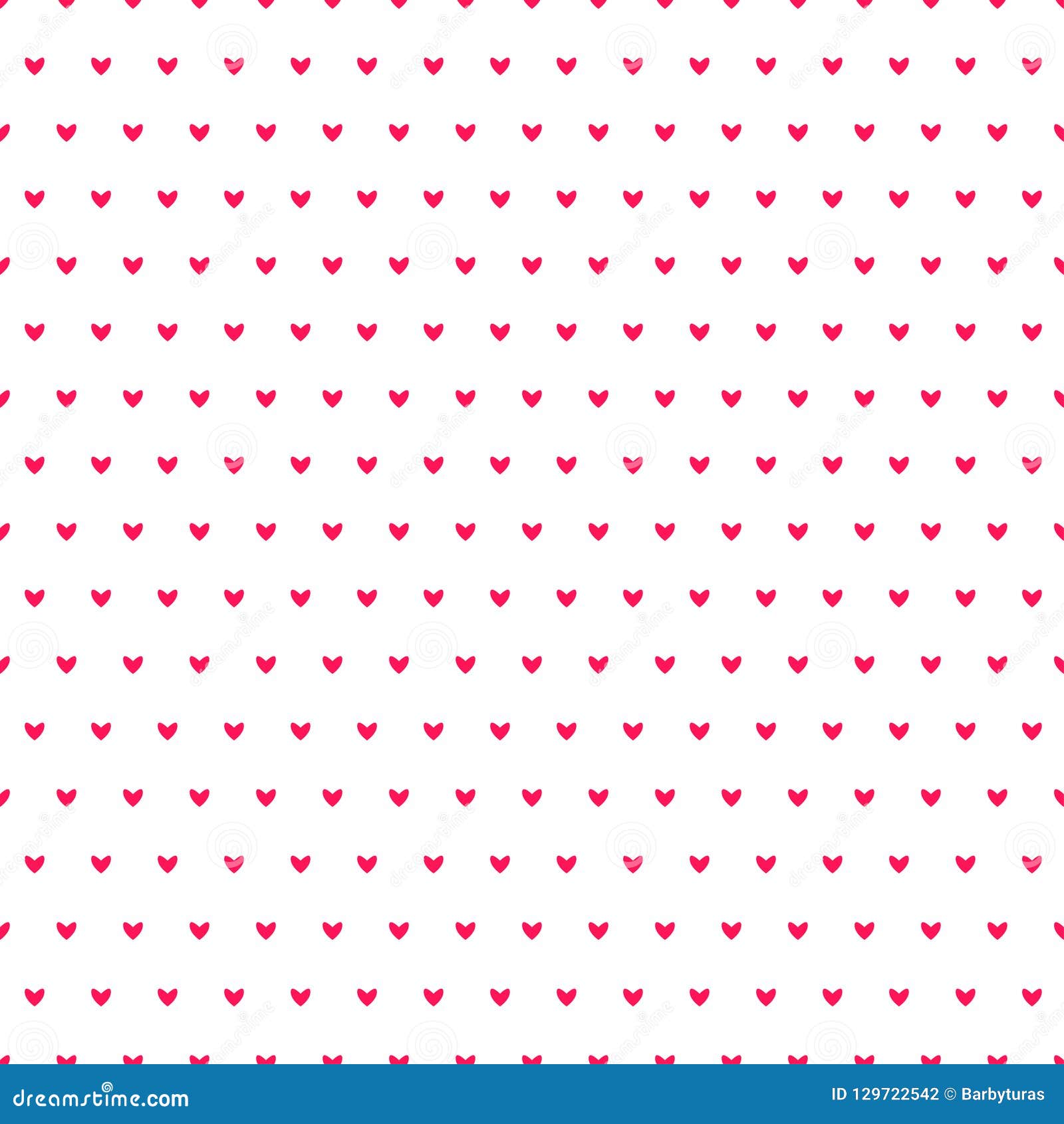 Simple Hearts Seamless Vector Pattern. Valentines Day Background Stock ...