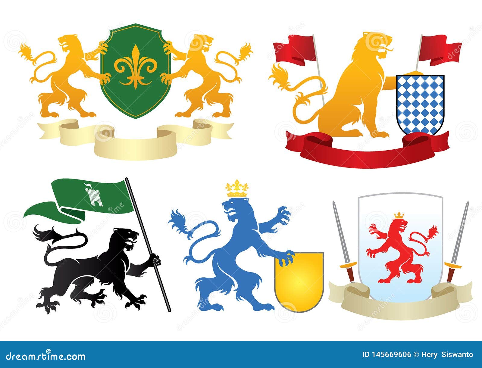 Simple Heraldic Shield With Lighthouse Tower Black Vector Silhouette ...