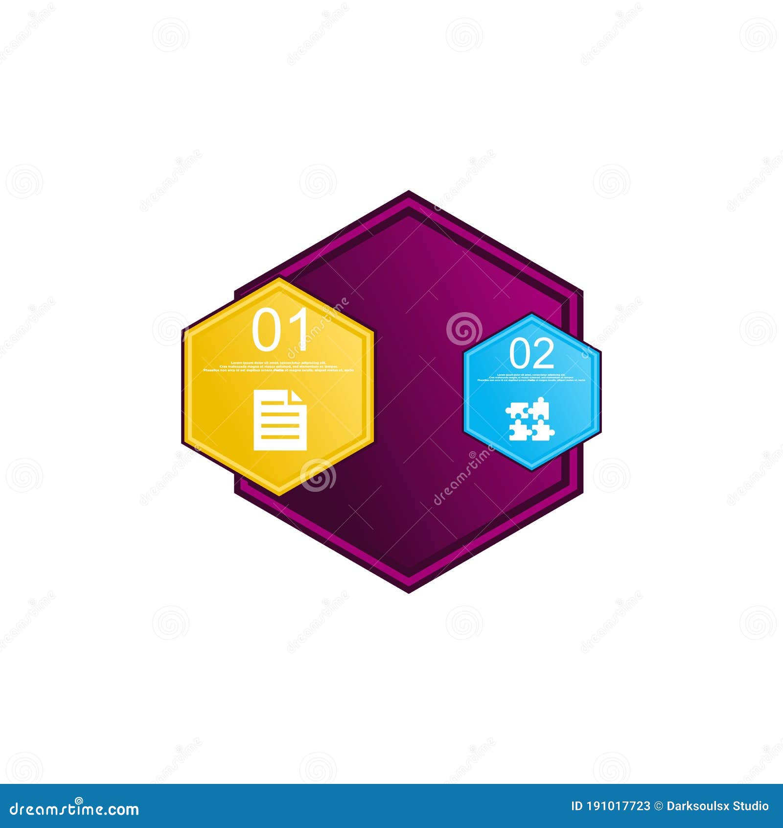 Simple Hexagon Infographic Template Stock Vector - Illustration of ...