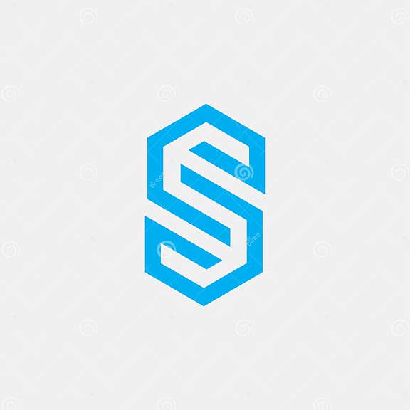 Simple hexagon s logo stock vector. Illustration of geometric - 168043593