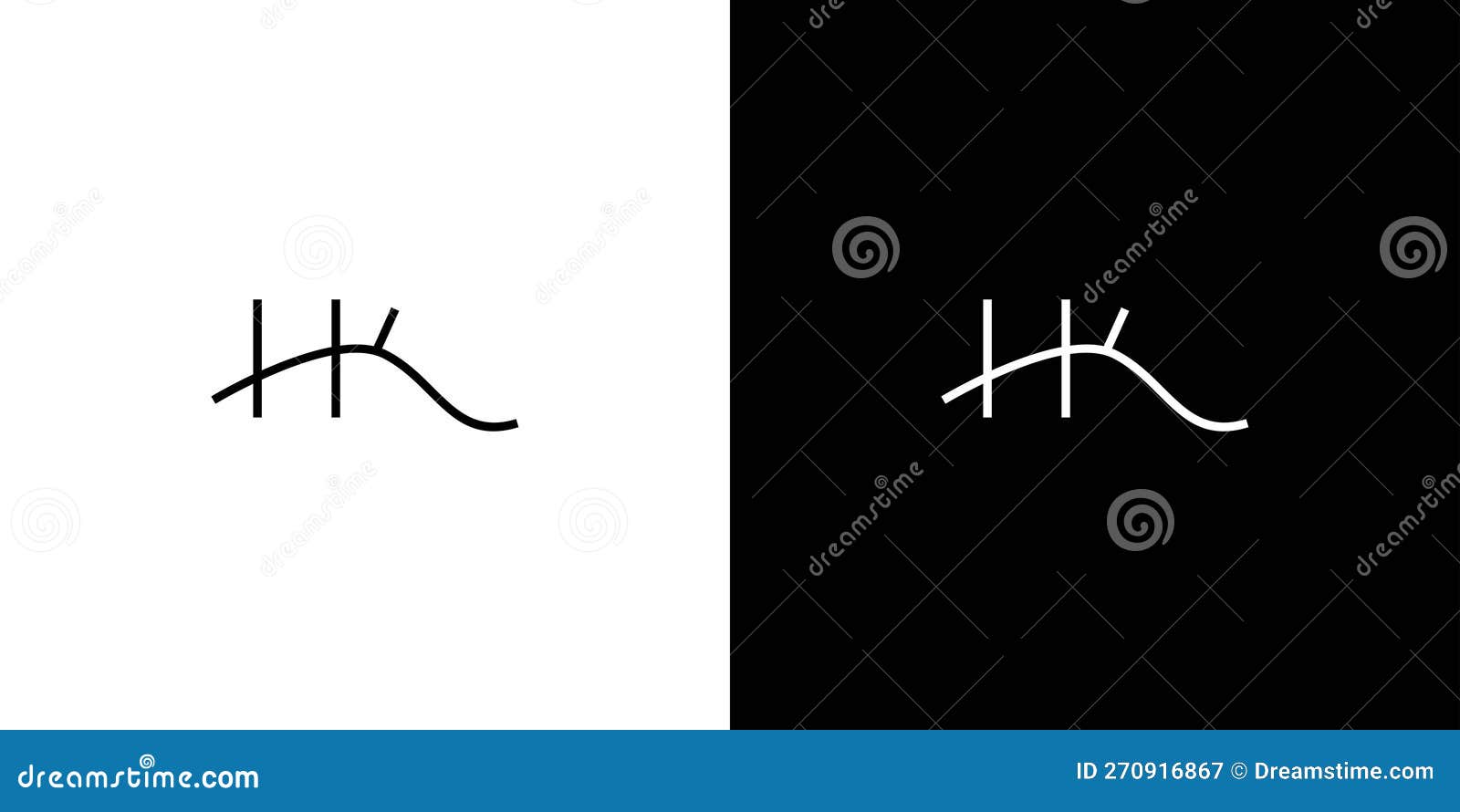 Simple HK Initials Logo Design Stock Vector - Illustration of unique ...