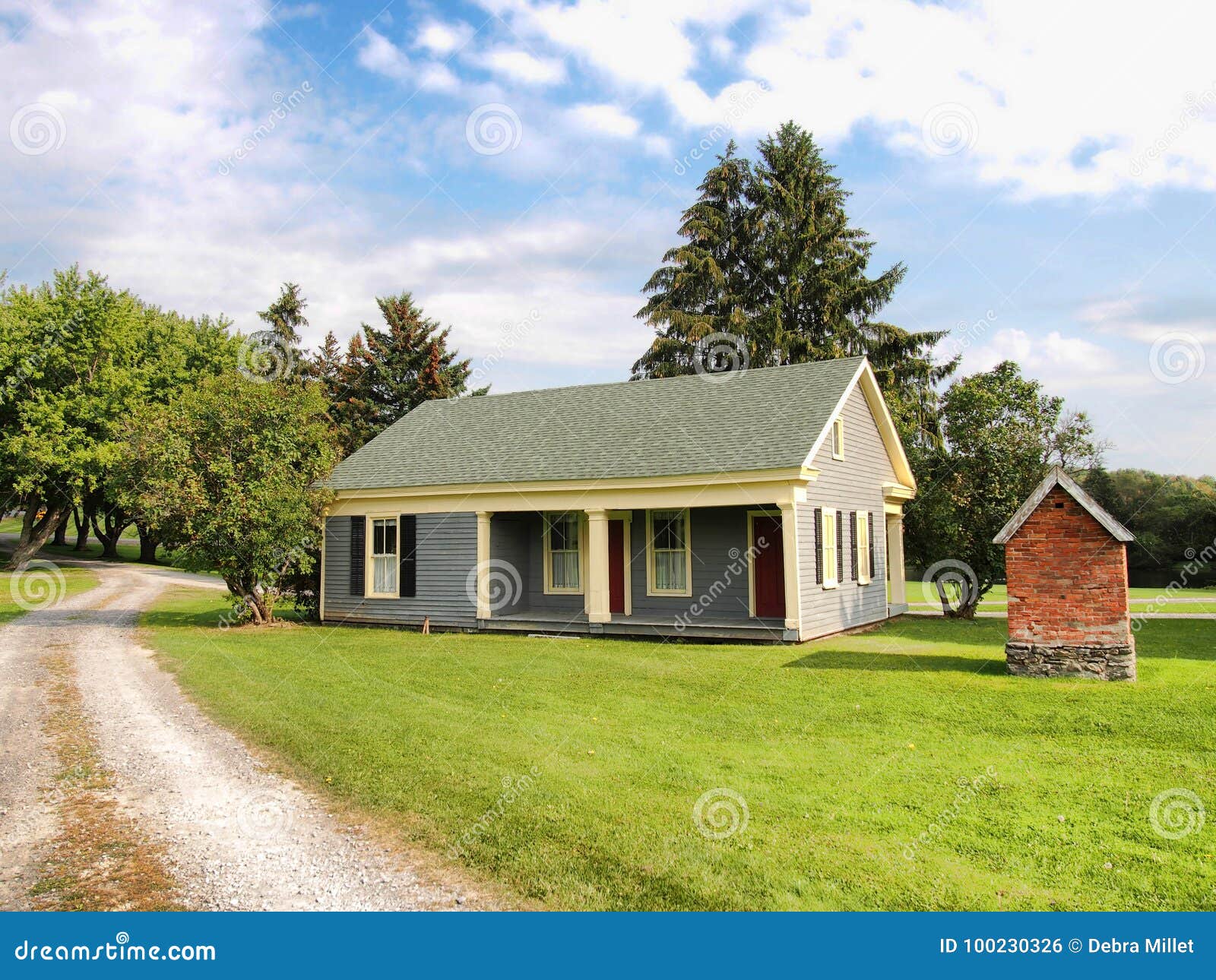 Simple home stock photo. Image of little, picket, destinations - 100230326