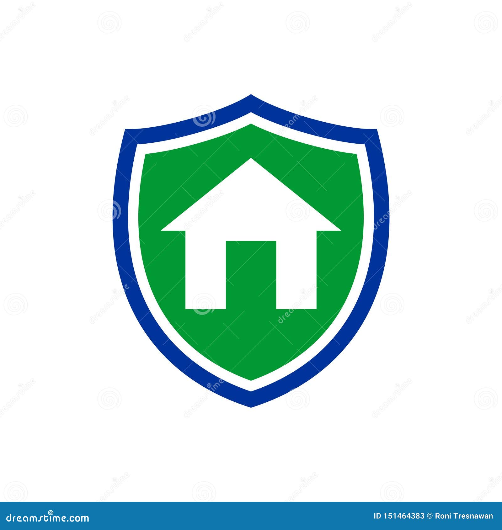 Simple Homeguard Shield Insurance Symbol Design Stock Vector ...