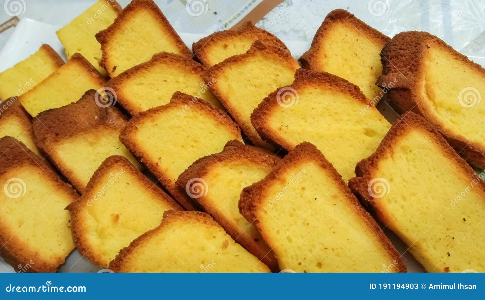 Simple Homemade Dry Cake on the Table Stock Image - Image of baker ...