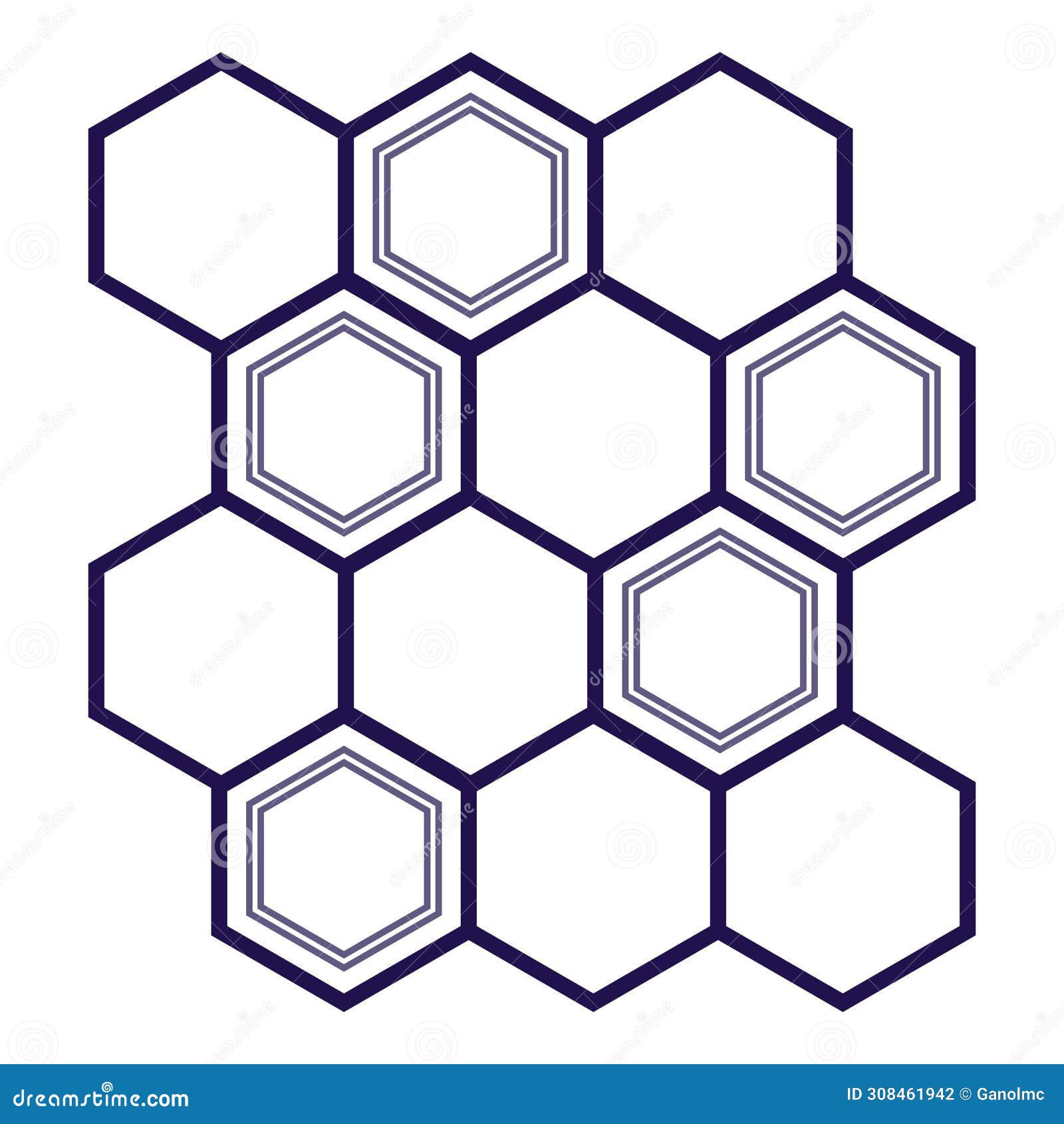 Simple Honeycomb Vector Black with Transparent Stock Vector ...