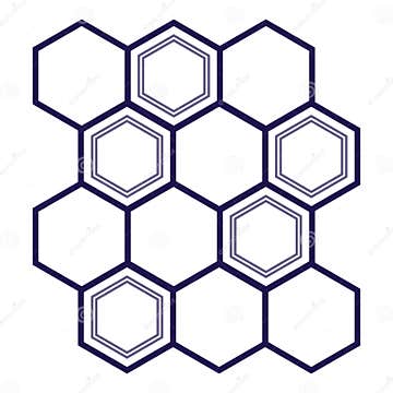 Simple Honeycomb Vector Black with Transparent Stock Vector ...